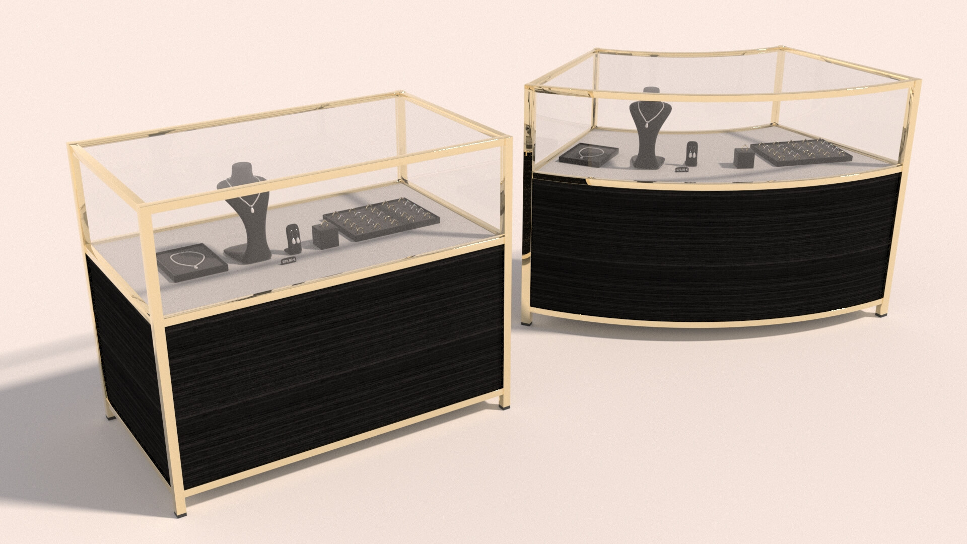 Jewelery Counters and Display Cases - 3D Model by kopofx