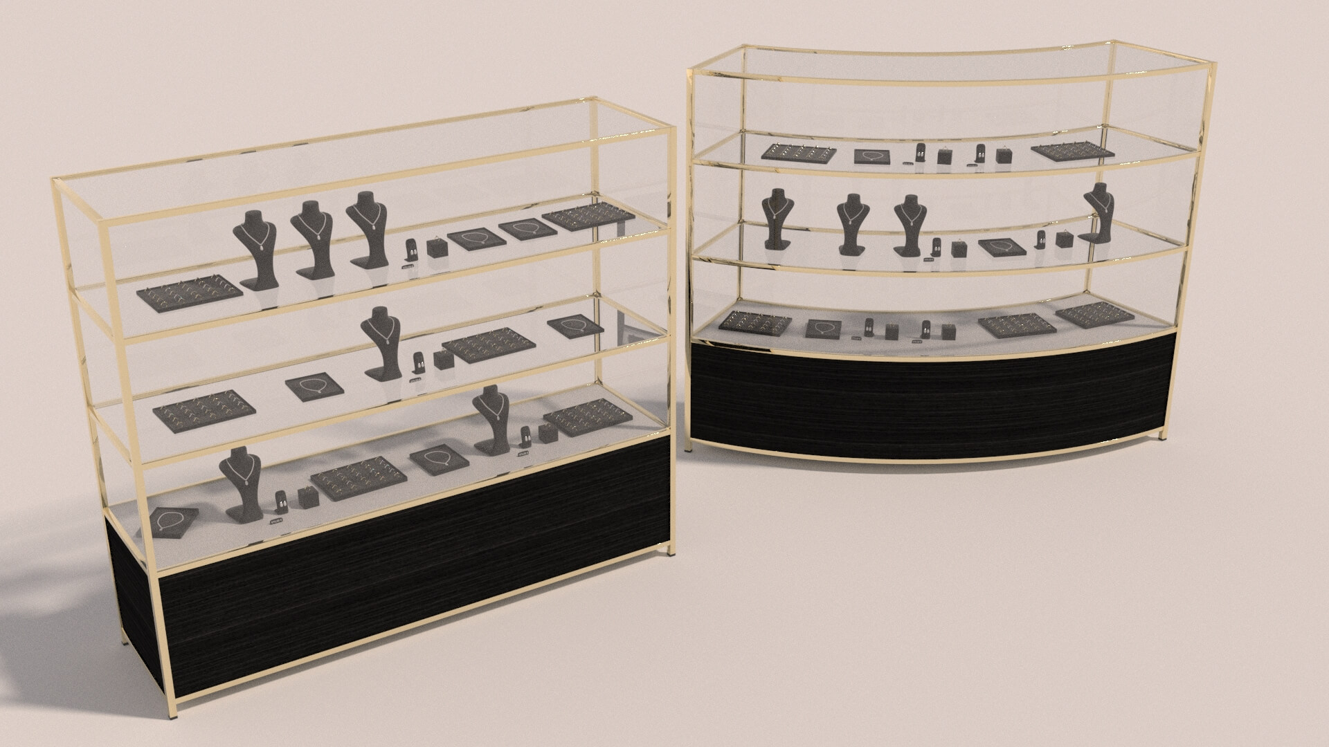 Jewelery Counters and Display Cases - 3D Model by kopofx