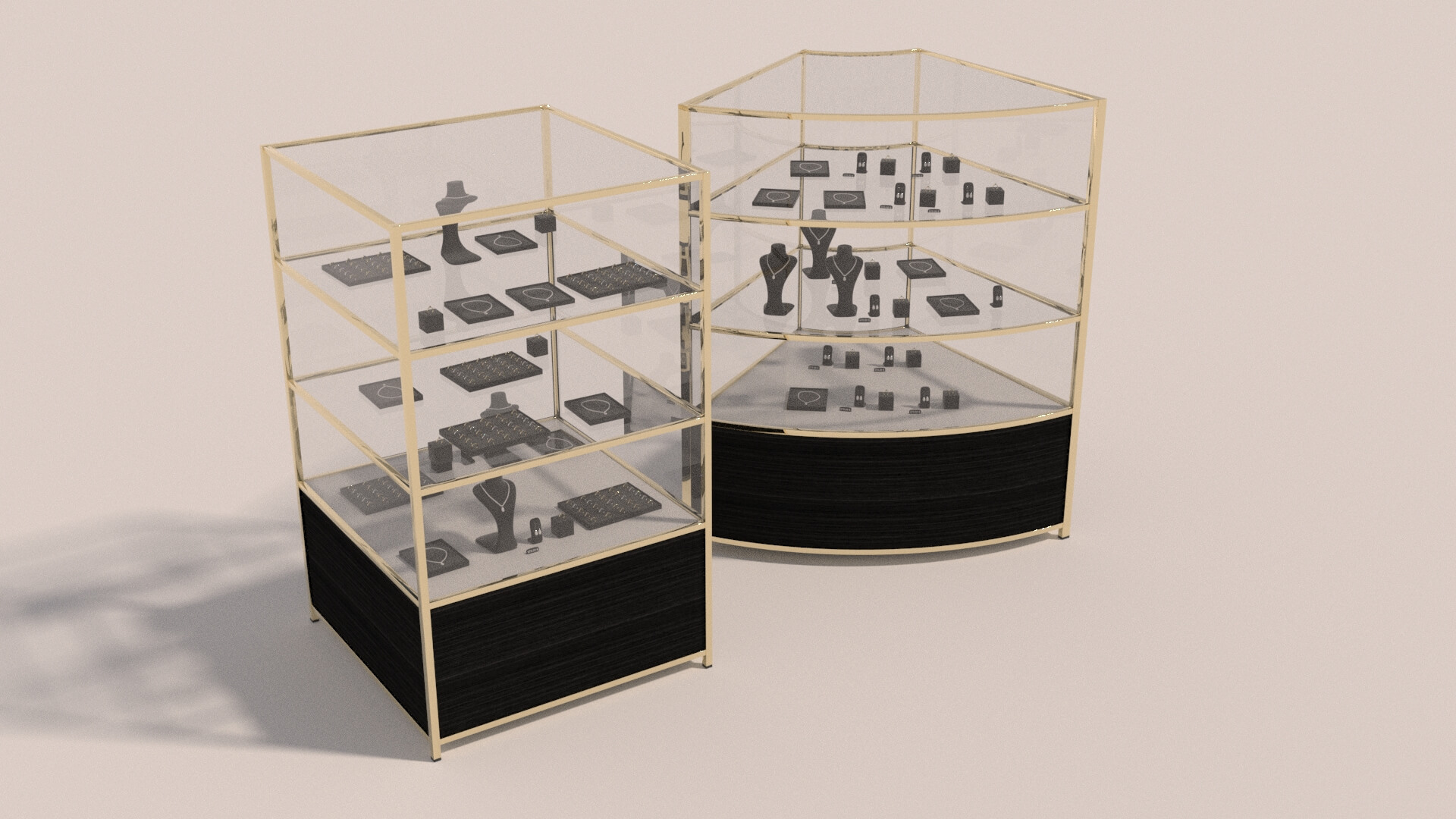 Jewelery Counters and Display Cases - 3D Model by kopofx