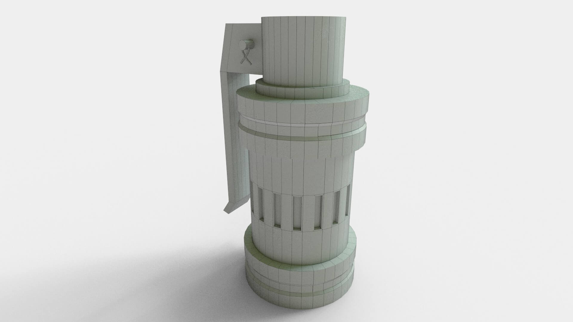 Low Poly Futuristic Grenade - 3D Model by kopofx