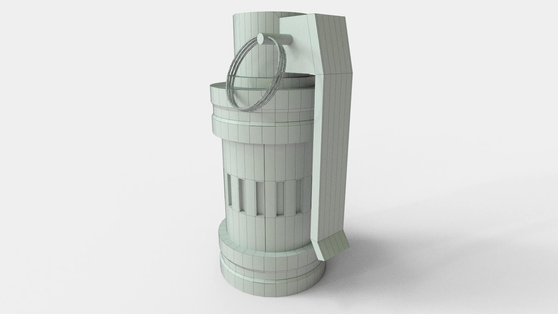 Low Poly Futuristic Grenade - 3D Model by kopofx