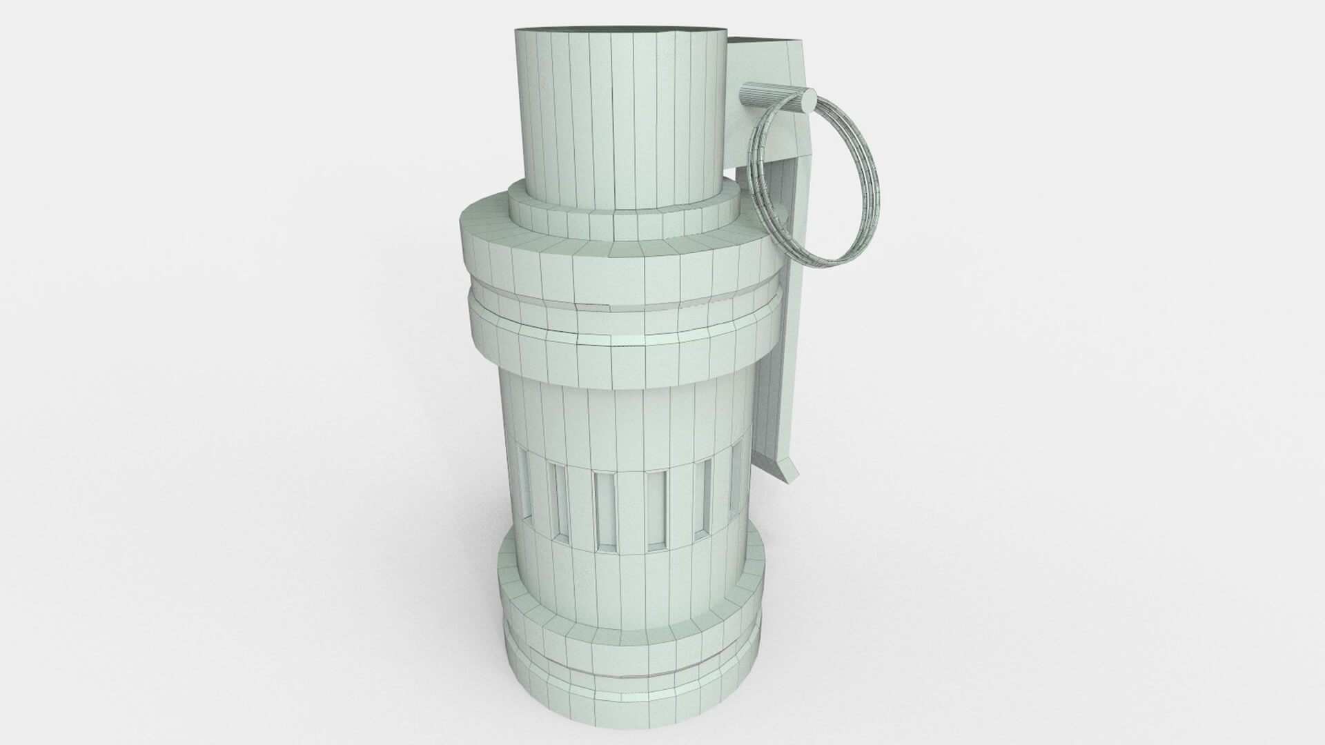 Low Poly Futuristic Grenade - 3D Model by kopofx