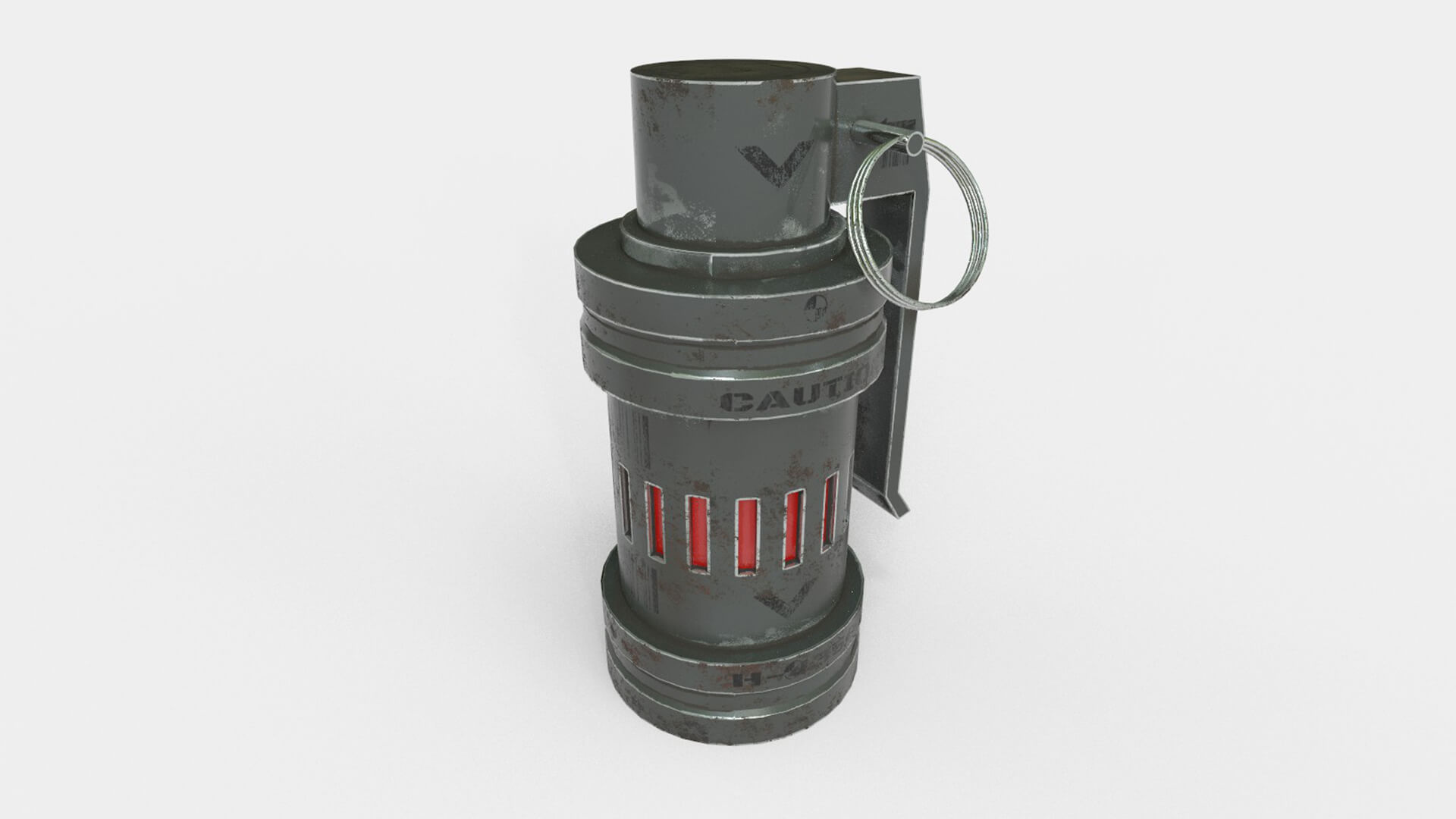 Low Poly Futuristic Grenade - 3D Model by kopofx