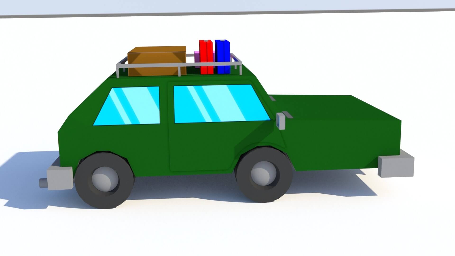 Low Poly Cartoon Car Collection Vol 1 3D Model