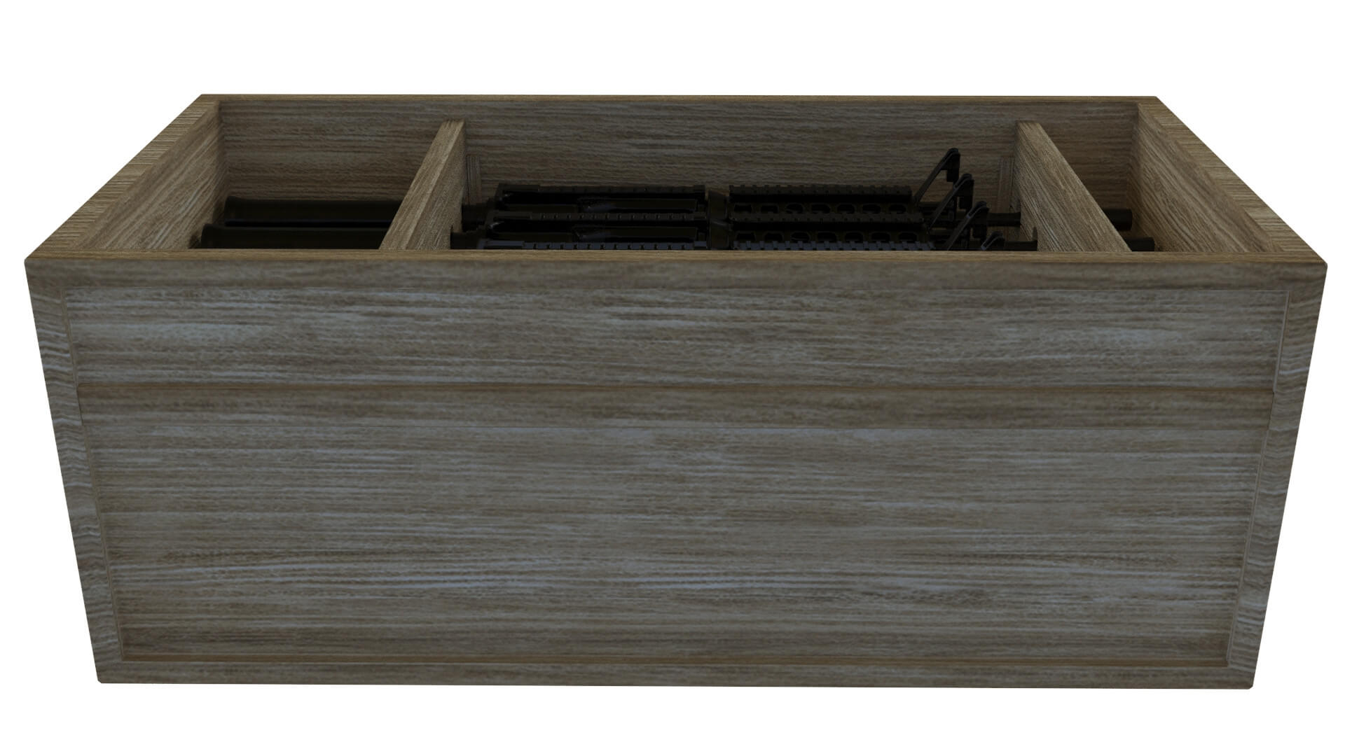 M4 Rifle Transport Wood Box - 3D Model by kopofx