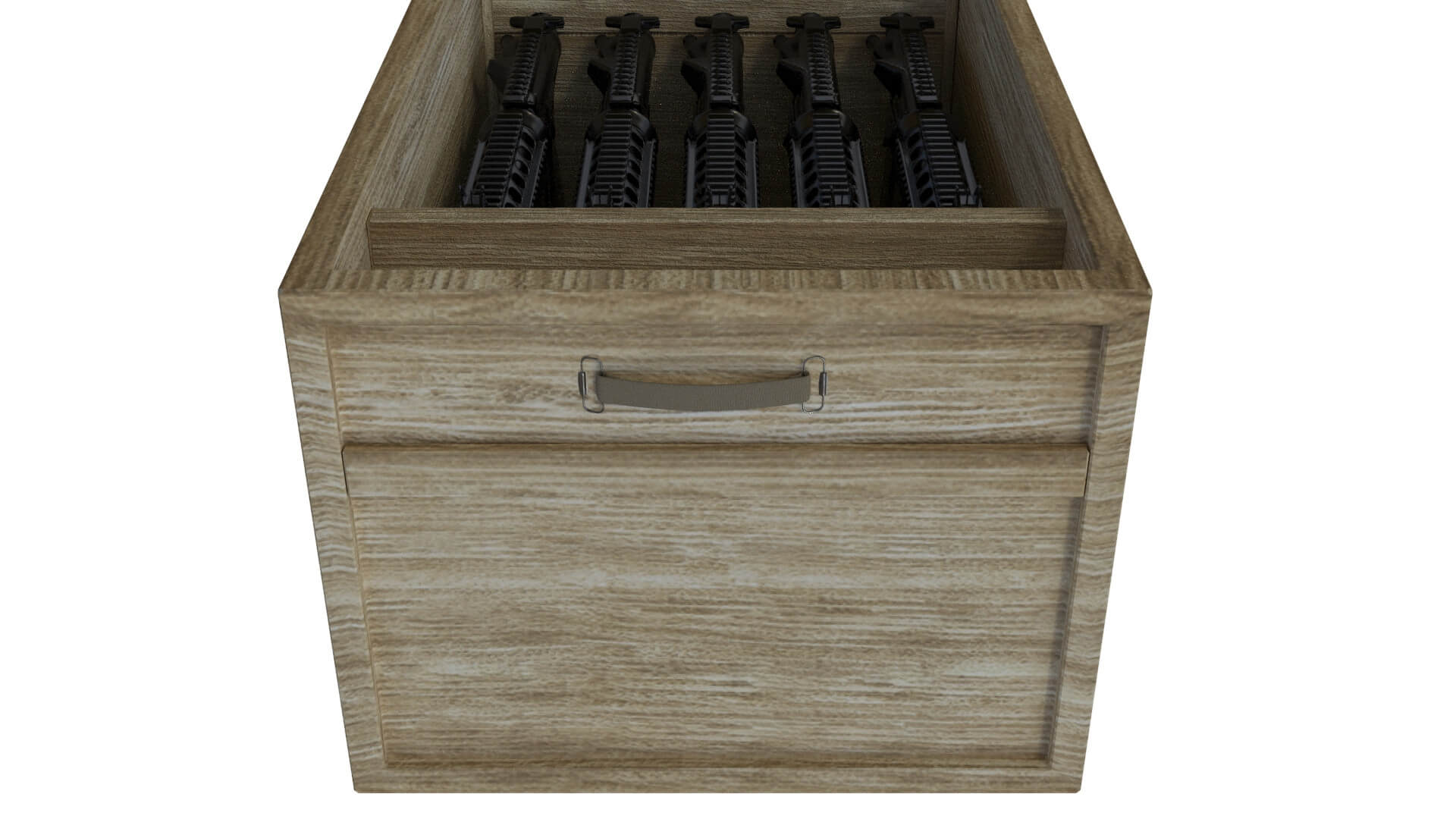 M4 Rifle Transport Wood Box - 3D Model by kopofx