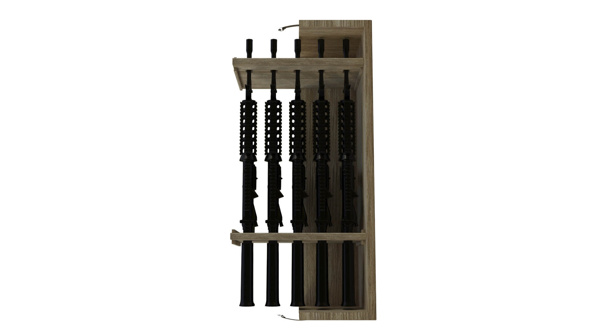 M4 Rifle Transport Wood Box - 3D Model by kopofx