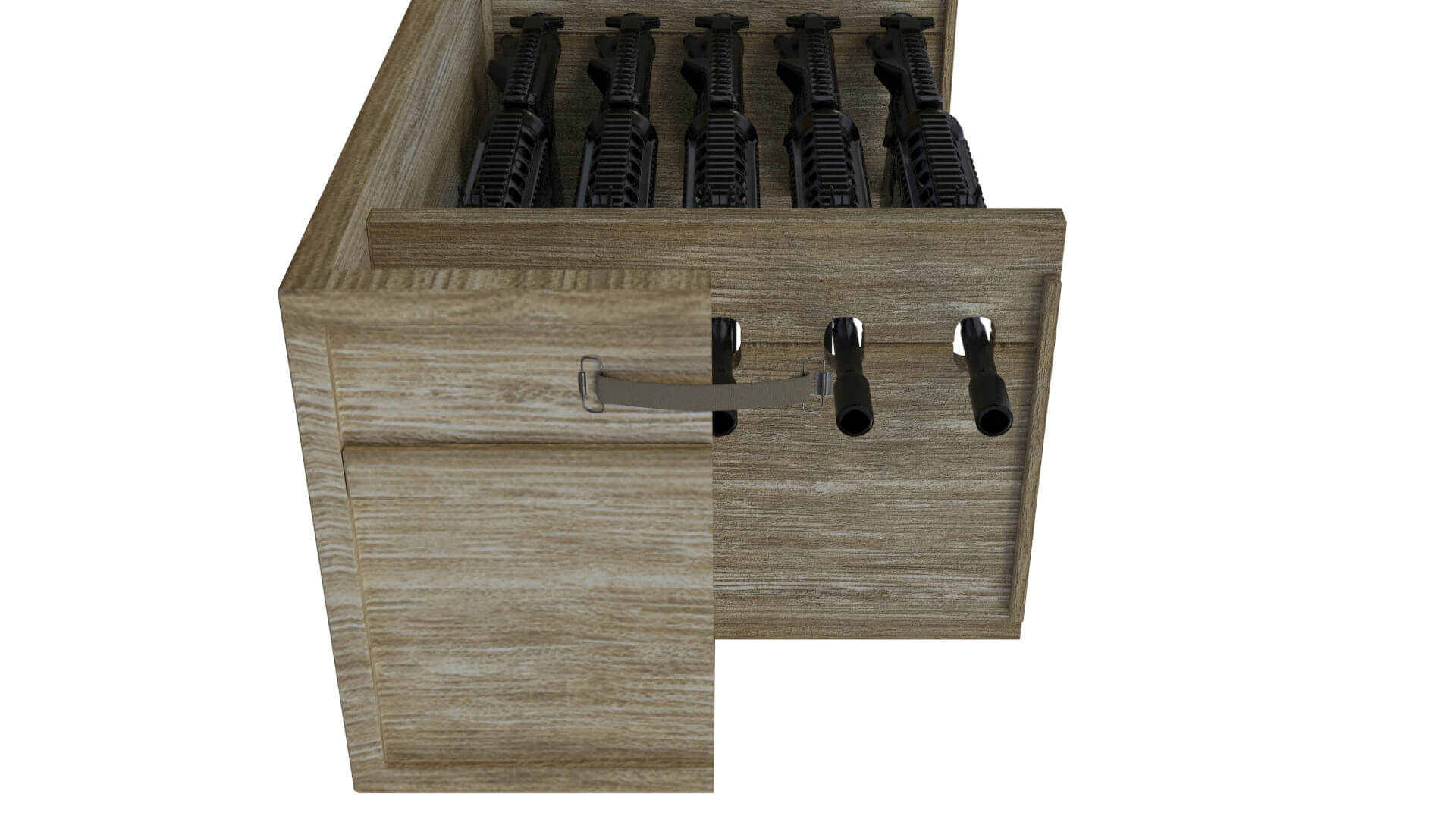 M4 Rifle Transport Wood Box - 3D Model by kopofx