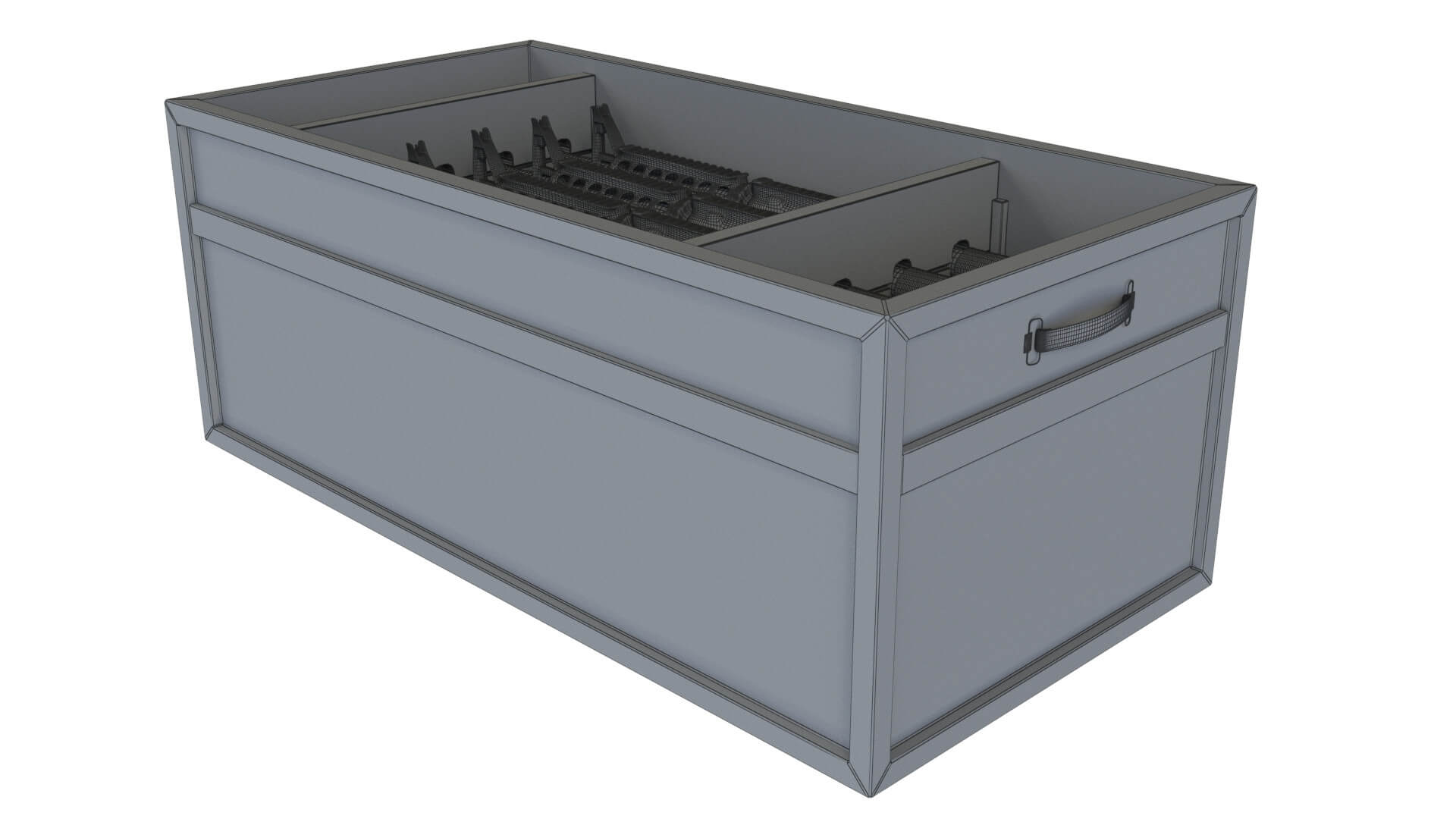 M4 Rifle Transport Wood Box - 3D Model by kopofx