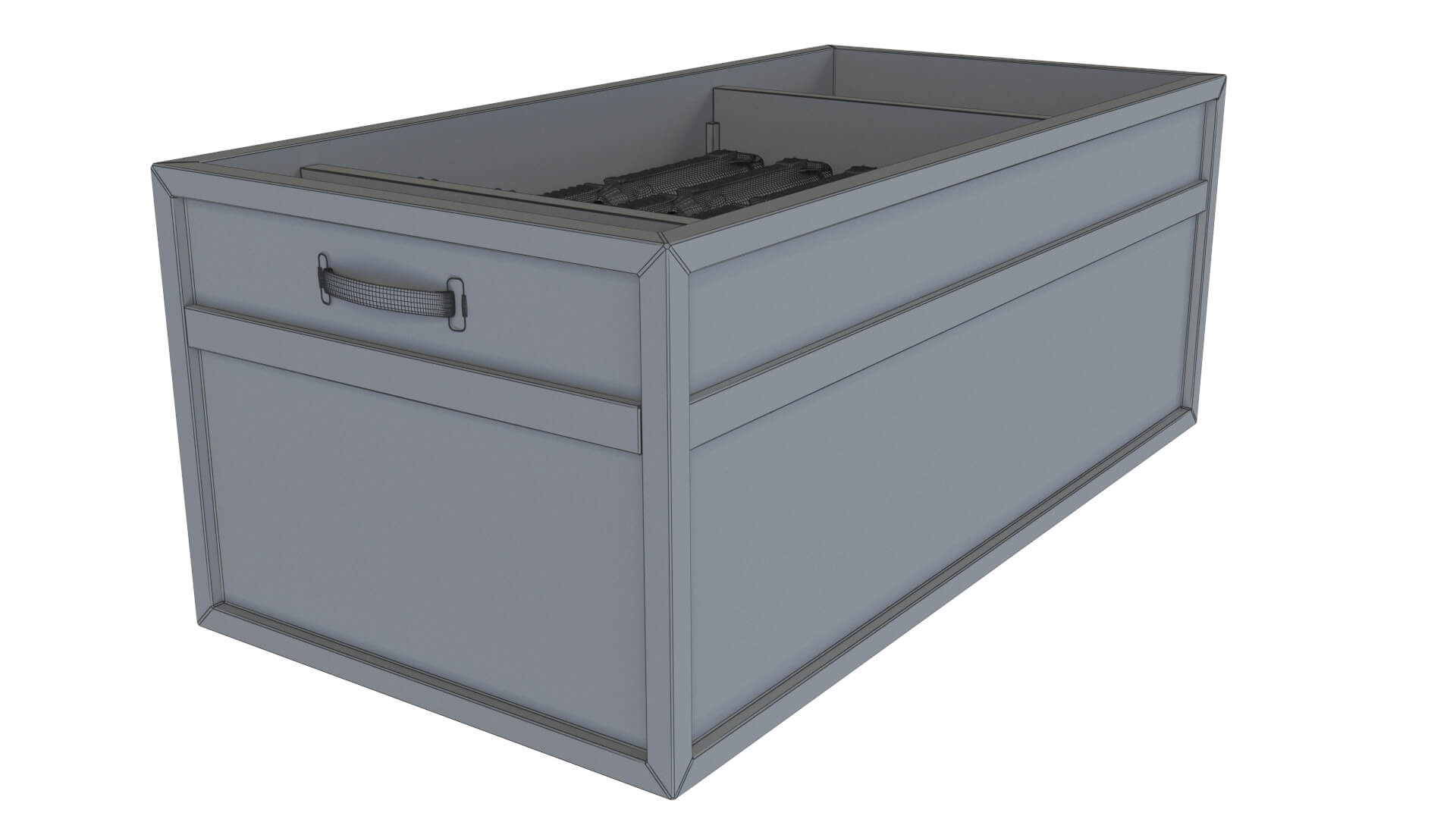 M4 Rifle Transport Wood Box - 3D Model by kopofx