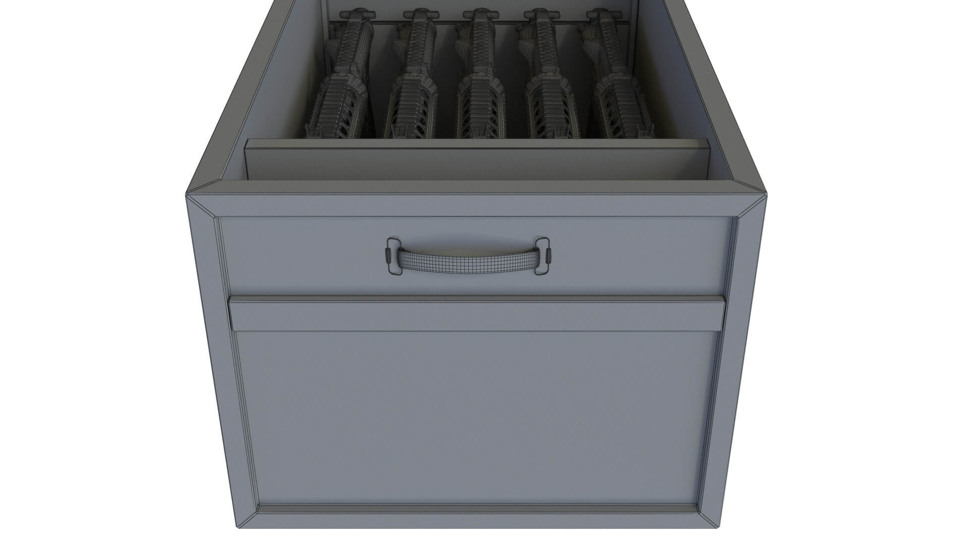 M4 Rifle Transport Wood Box - 3D Model by kopofx