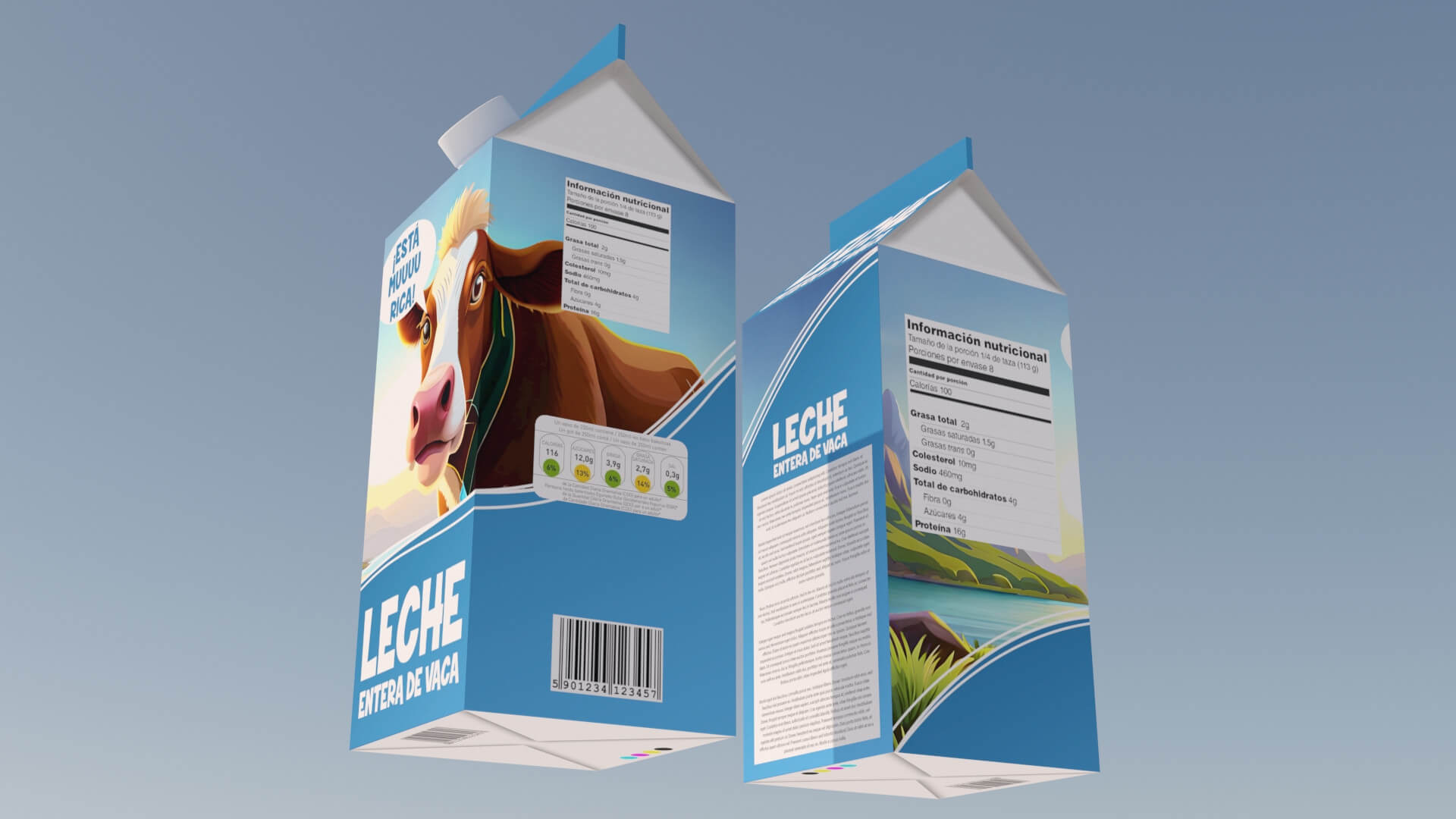 Milk Brick Carton - 3D Model by kopofx