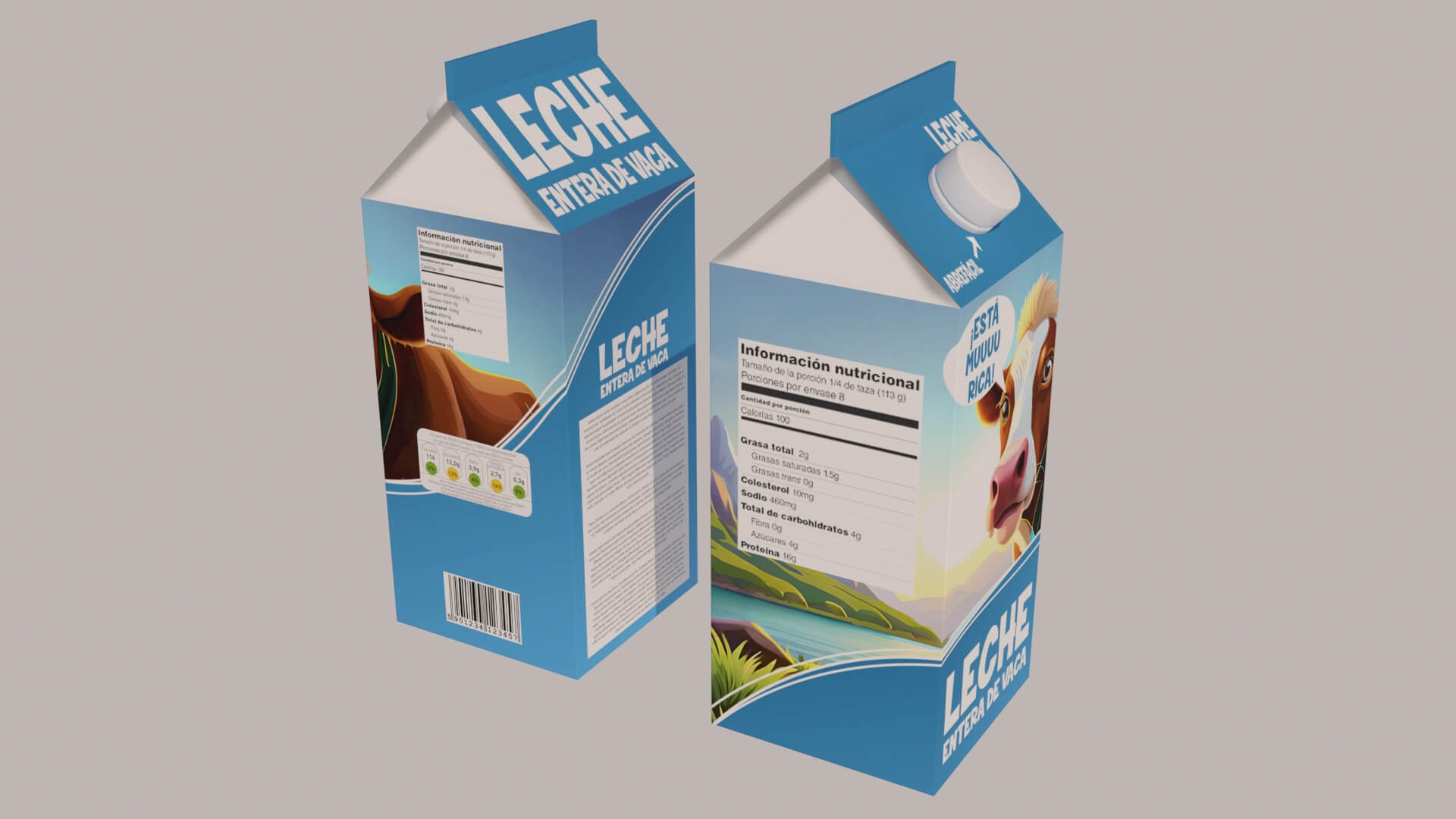 Milk Brick Carton - 3D Model by kopofx