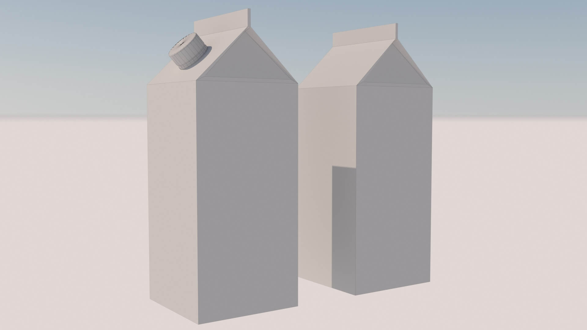 Milk Brick Carton - 3D Model by kopofx