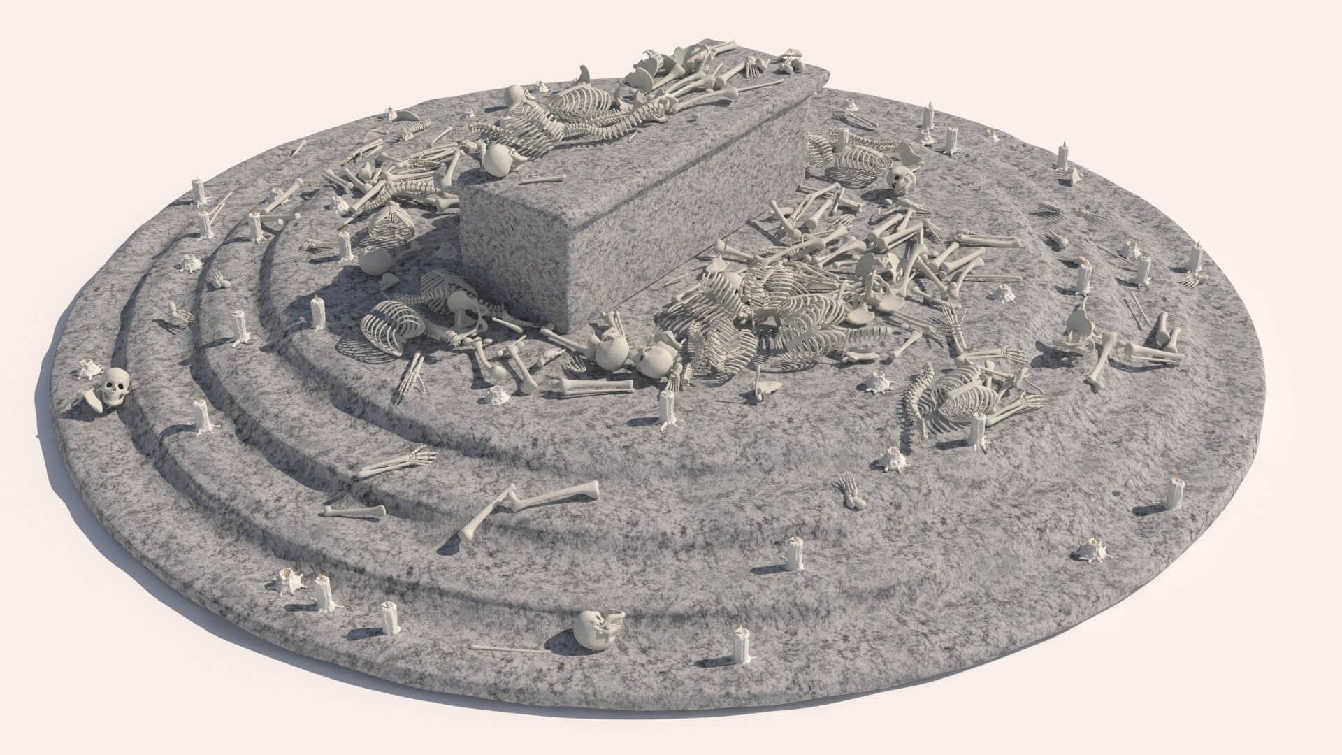 Old Ancient Rock Altar 2 - 3D Model by kopofx