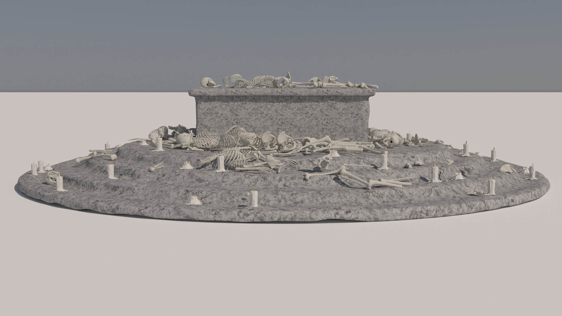 Old Ancient Rock Altar 2 - 3D Model by kopofx