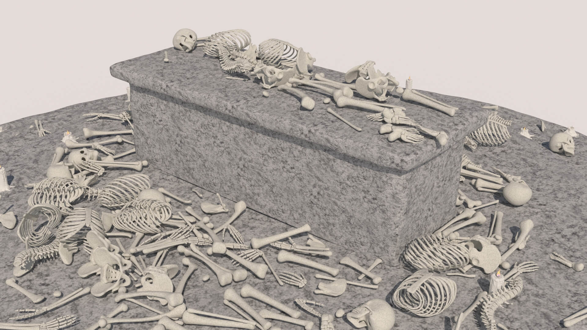 Old Ancient Rock Altar 2 - 3D Model by kopofx