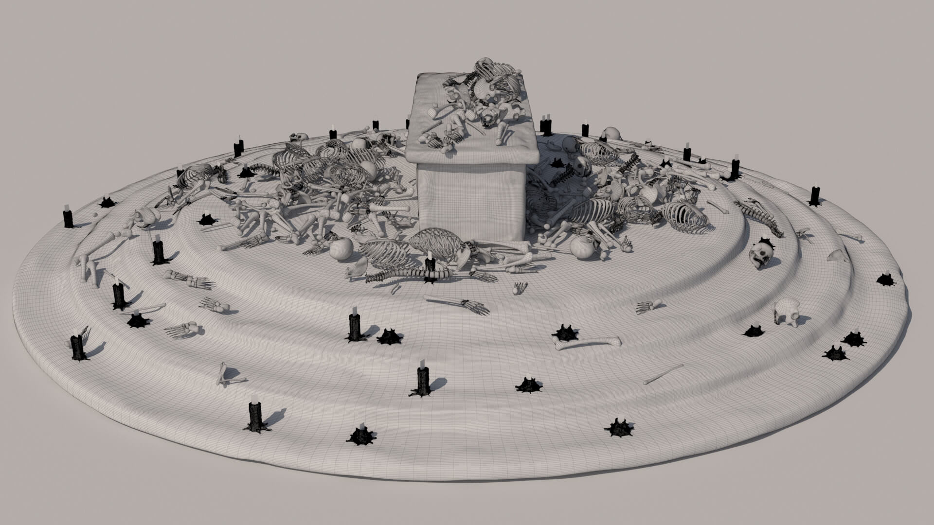 Old Ancient Rock Altar 2 - 3D Model by kopofx