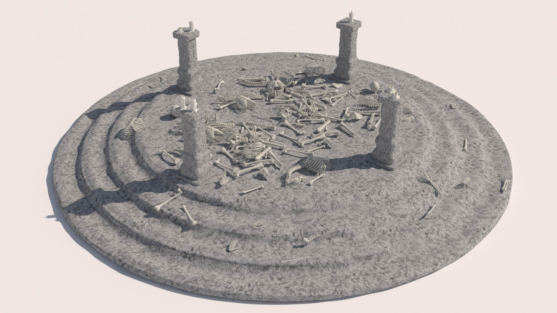 Old Ancient Rock Altar 3 - 3D Model by kopofx