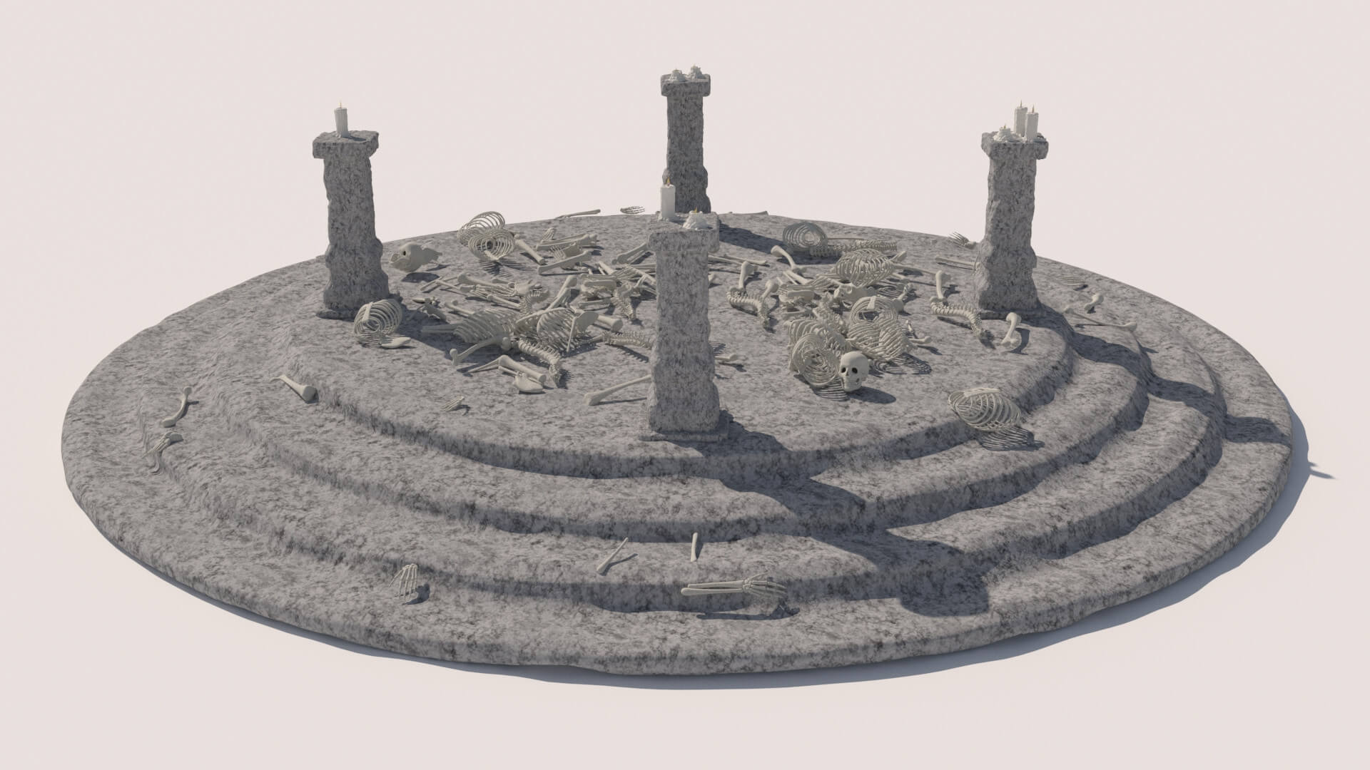 Old Ancient Rock Altar 3 - 3D Model by kopofx