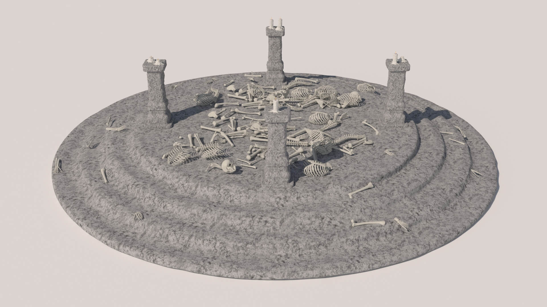 Old Ancient Rock Altar 3 - 3D Model by kopofx