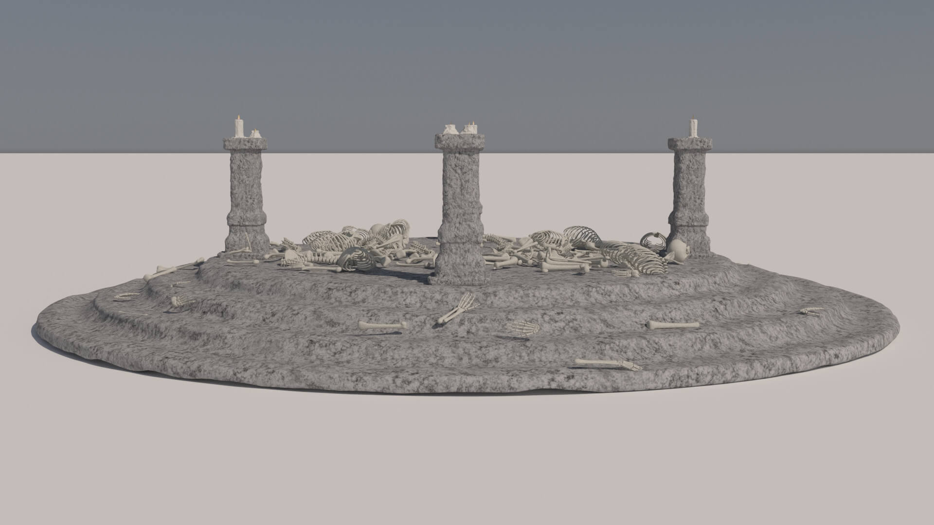 Old Ancient Rock Altar 3 - 3D Model by kopofx