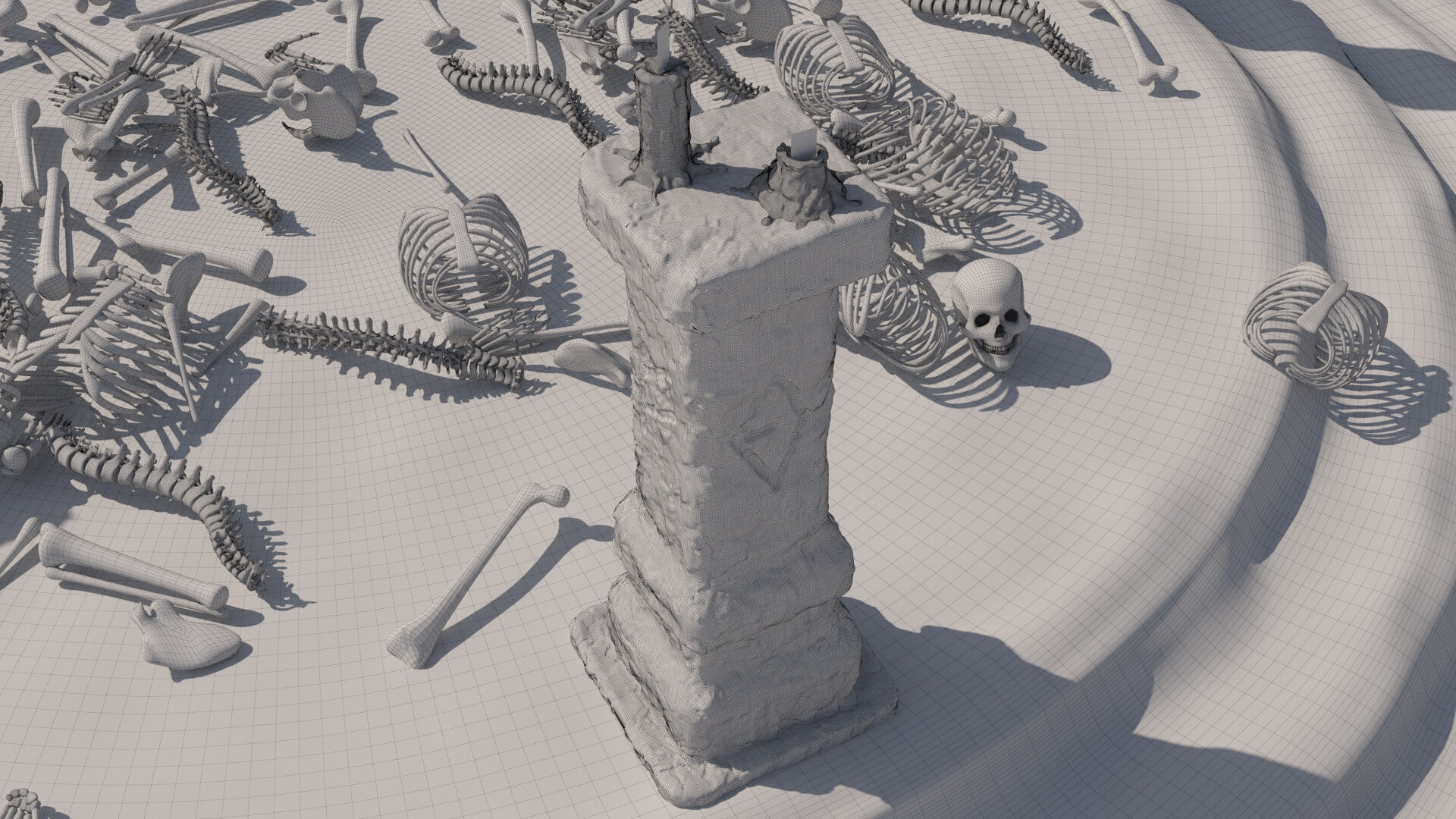 Old Ancient Rock Altar 3 - 3D Model by kopofx