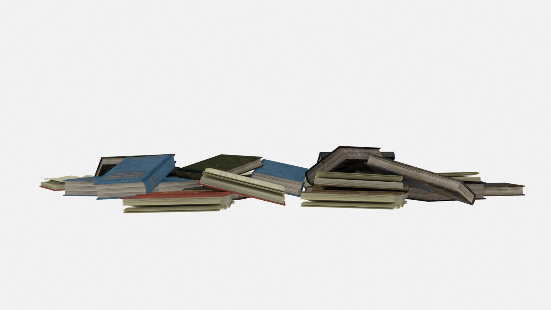 Old Book Pile Small - 3D Model by kopofx