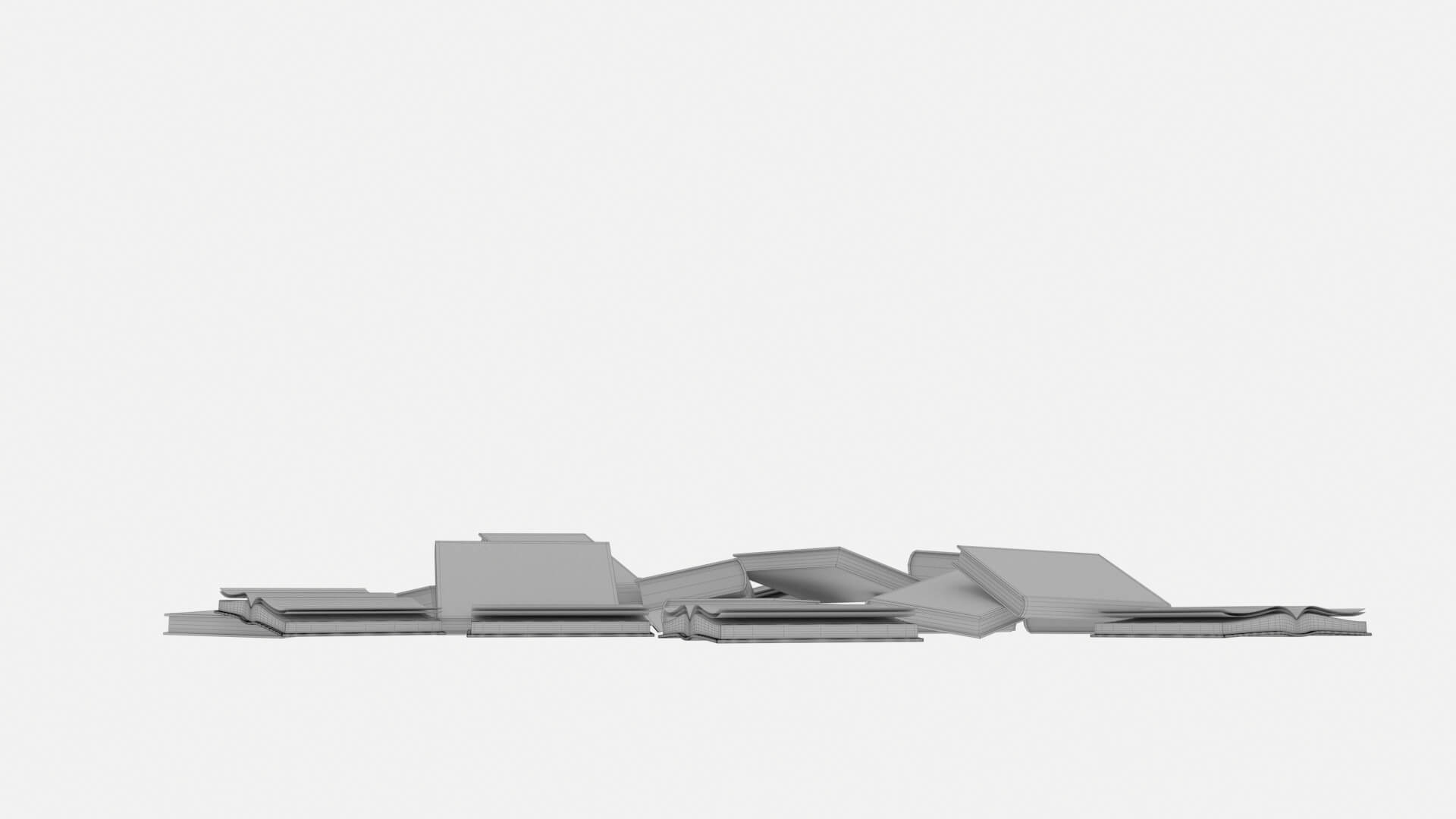 Old Book Pile Small - 3D Model by kopofx