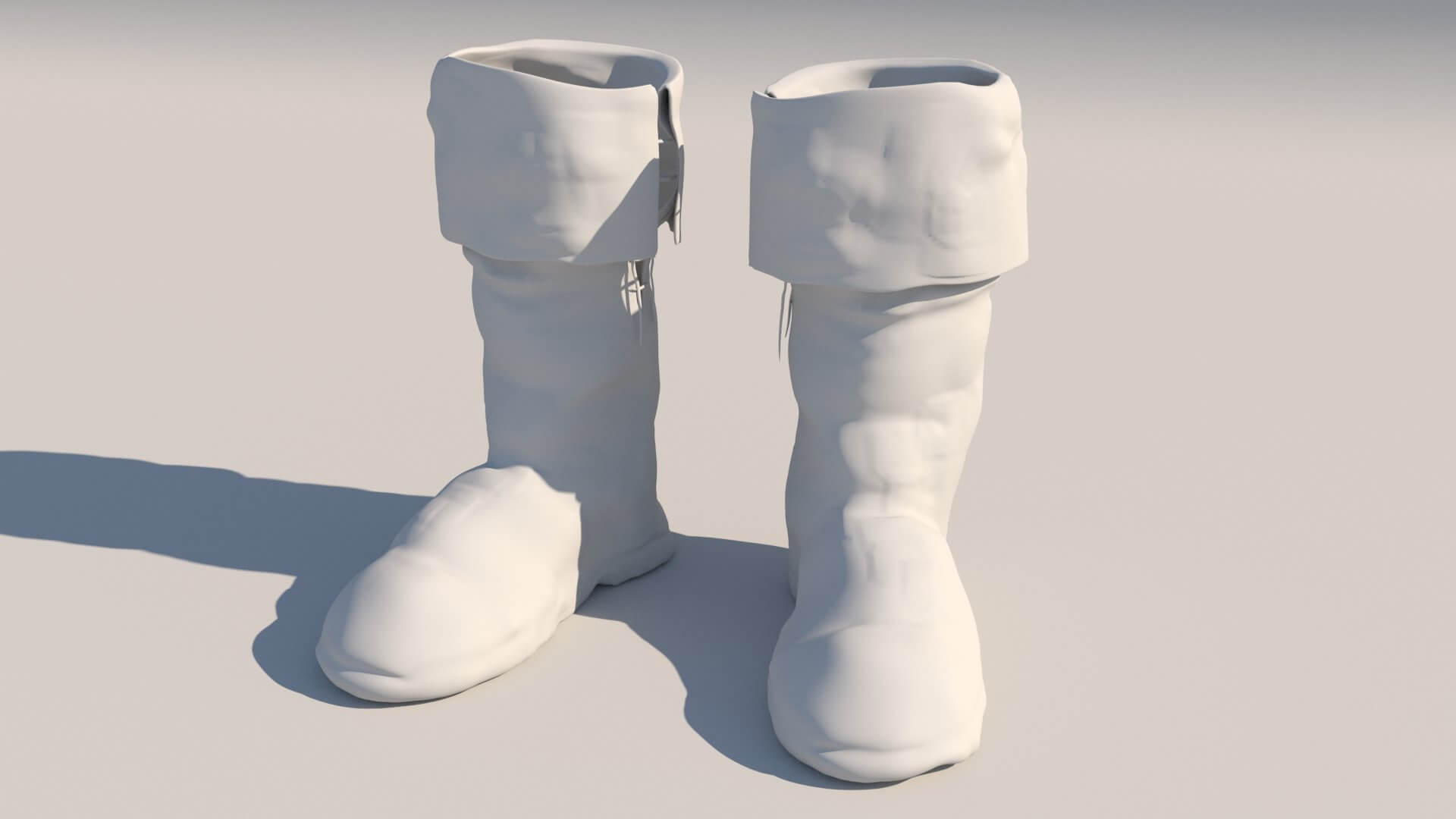 Old Leather Boots 2 - 3D Model by kopofx