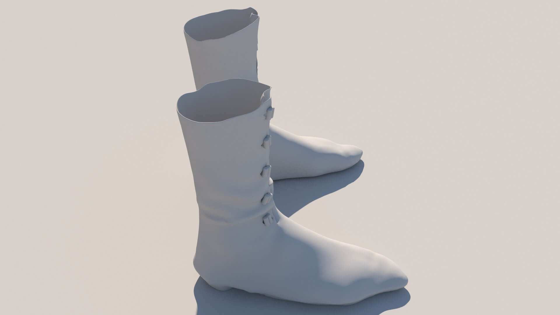 Old Leather Boots 6 - 3D Model by kopofx