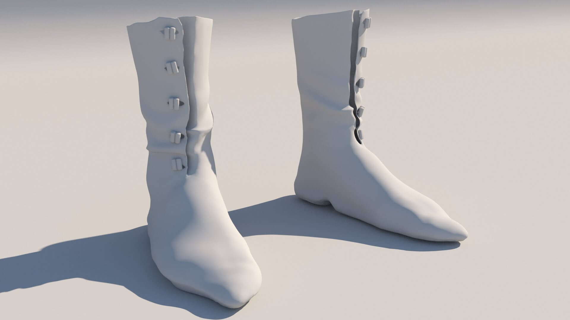 Old Leather Boots 6 - 3D Model by kopofx