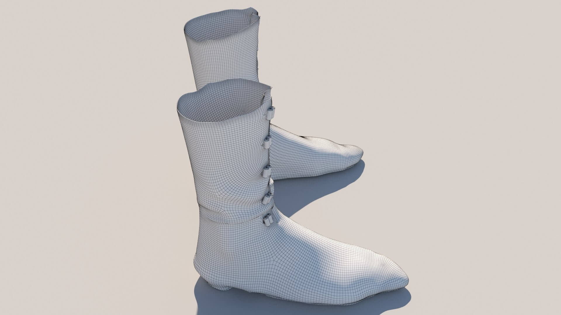 Old Leather Boots 6 - 3D Model by kopofx