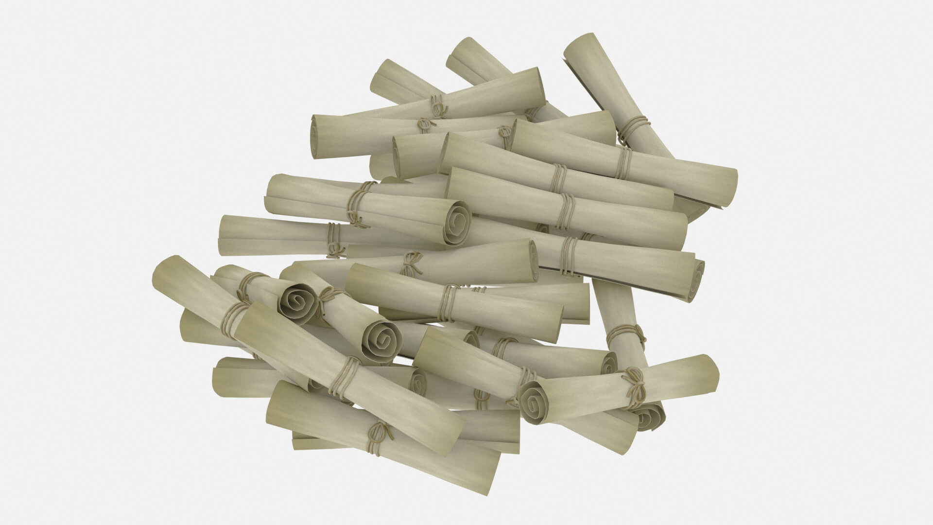 Paper Scrolls Pile - 3D Model by kopofx