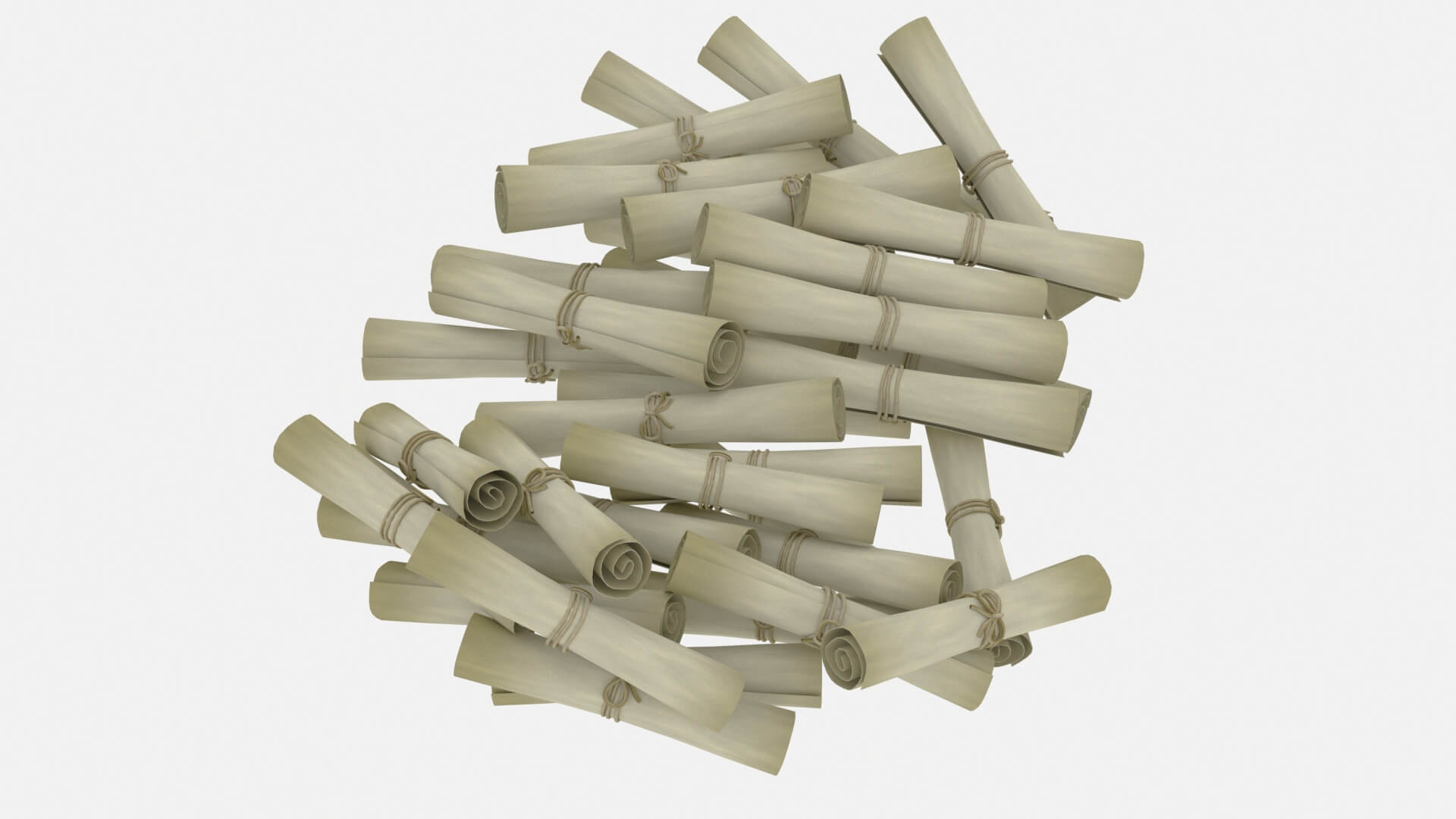 Paper Scrolls Pile - 3D Model by kopofx