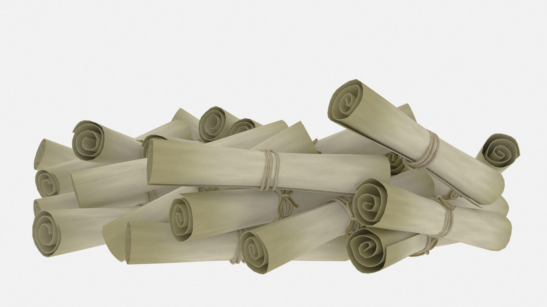 Paper Scrolls Pile - 3D Model by kopofx