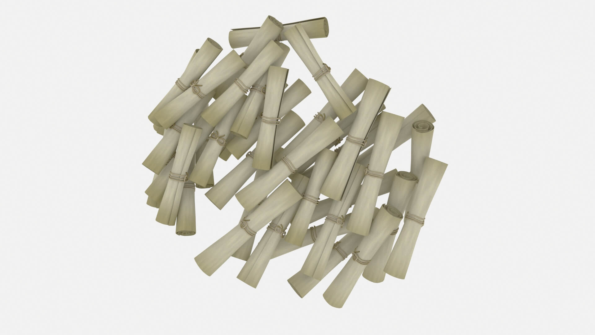 Paper Scrolls Pile - 3D Model by kopofx