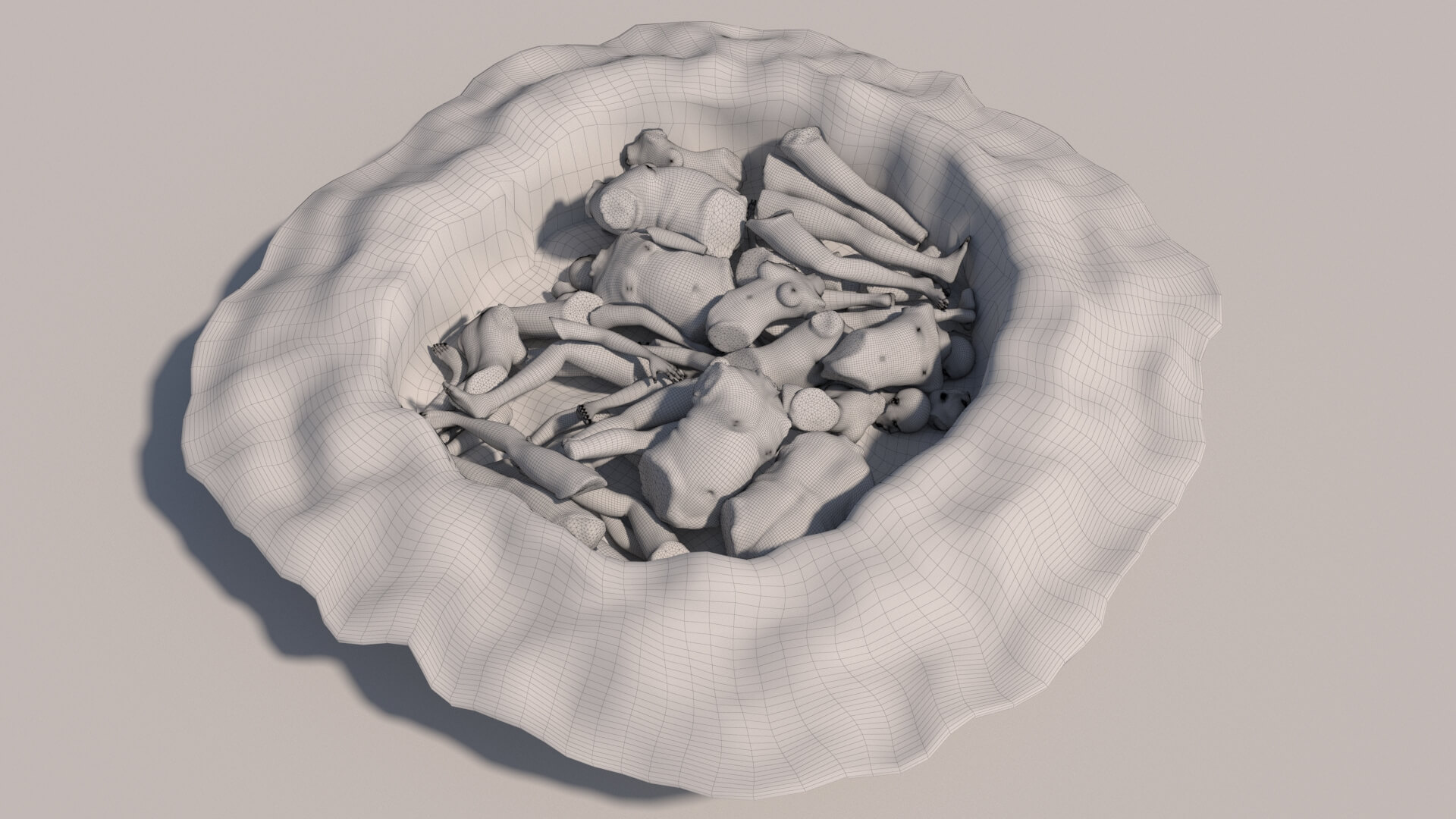 Small Common Pit Human Body Parts - 3D Model by kopofx