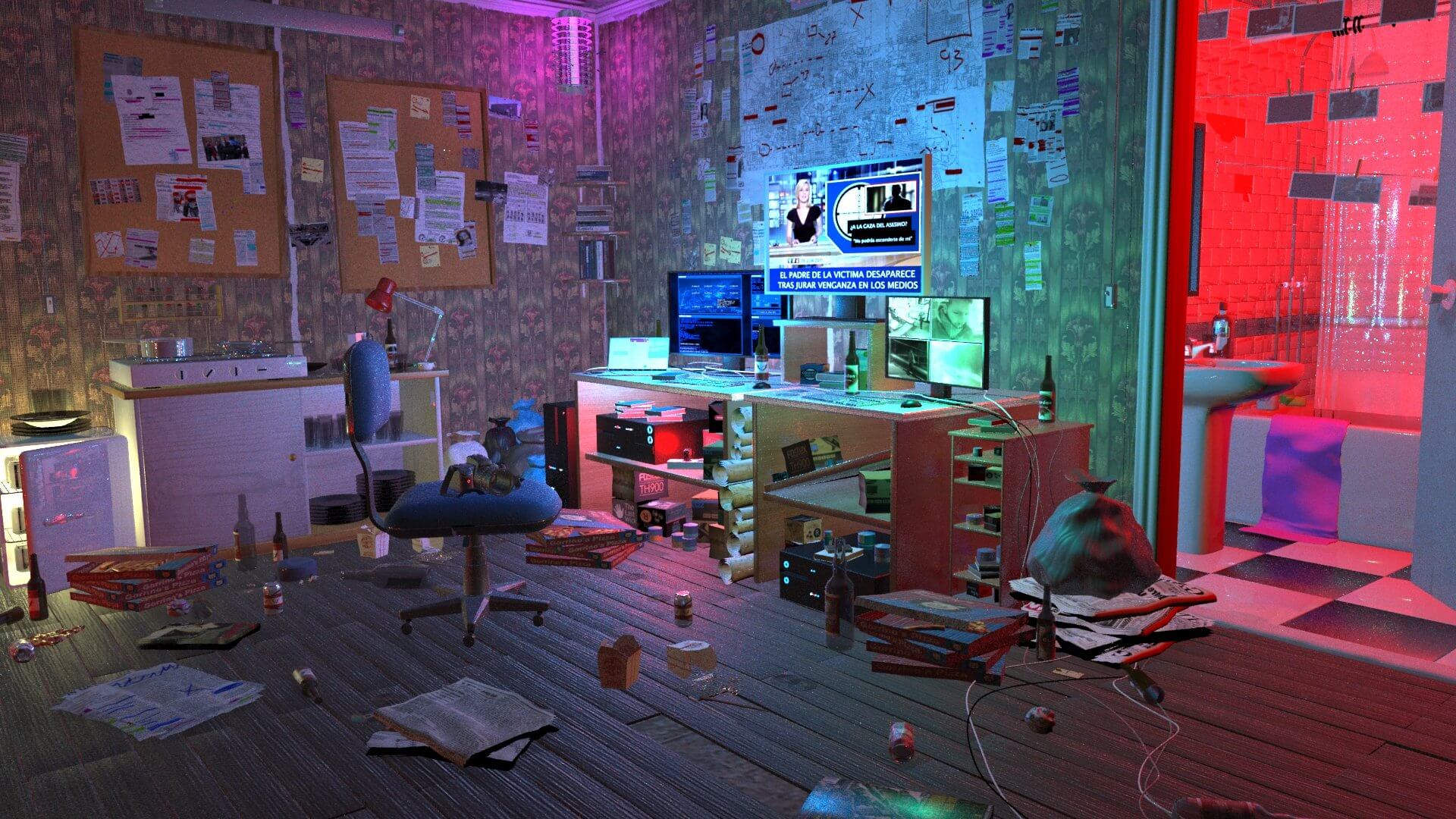 Sniper Bedroom Interior - 3D Model by kopofx