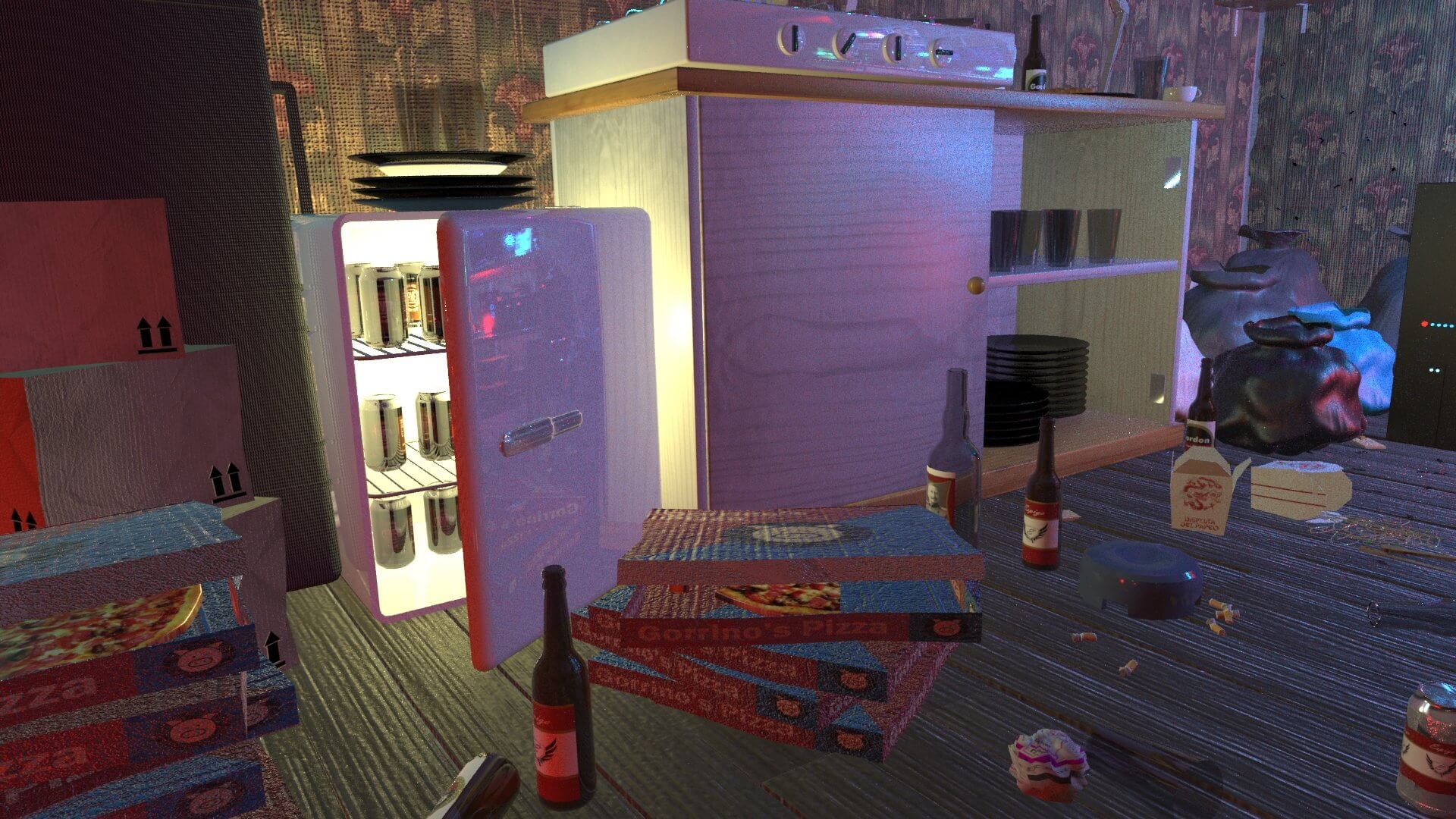 Sniper Bedroom Interior - 3D Model by kopofx