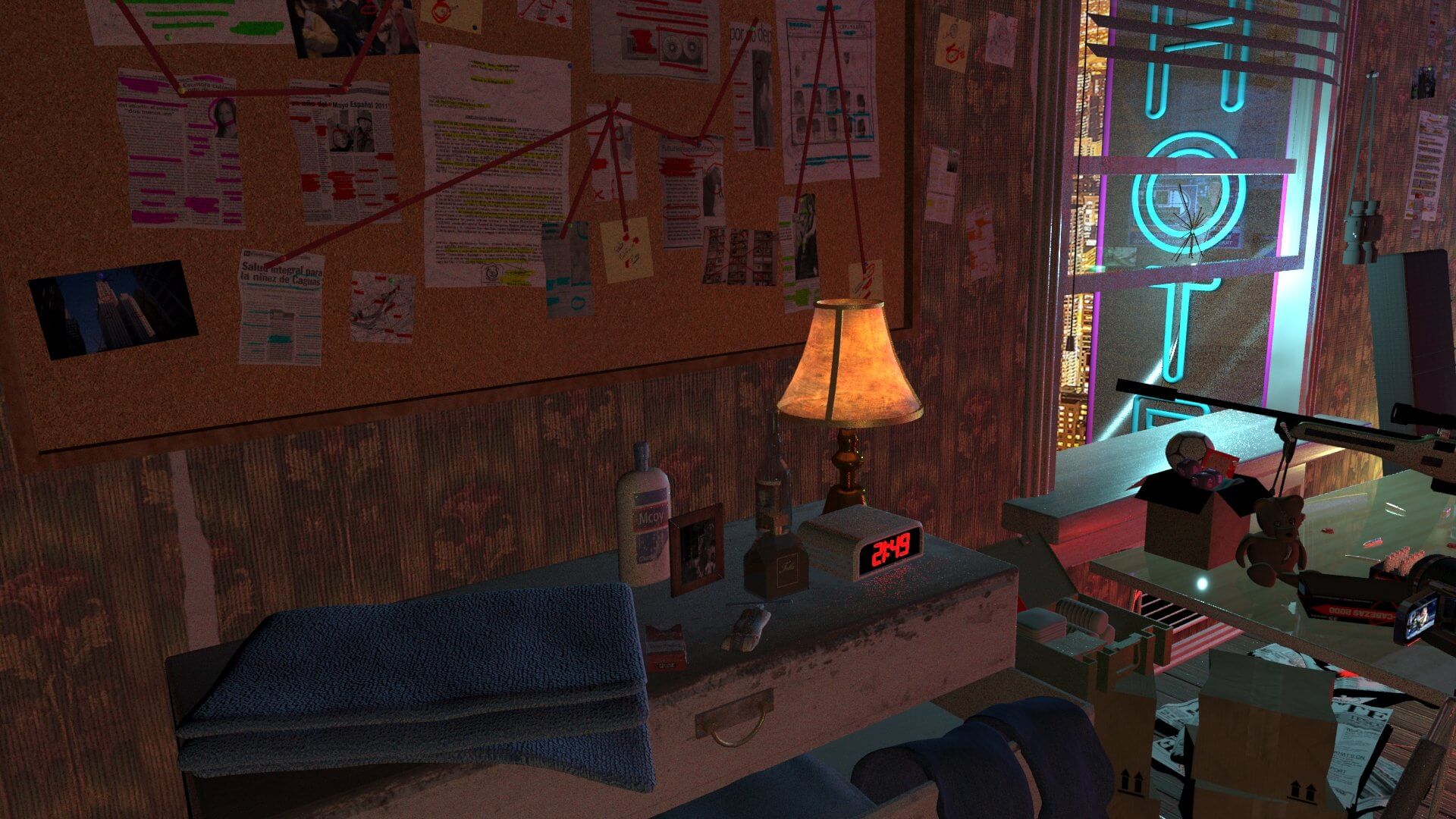 Sniper Bedroom Interior - 3D Model by kopofx