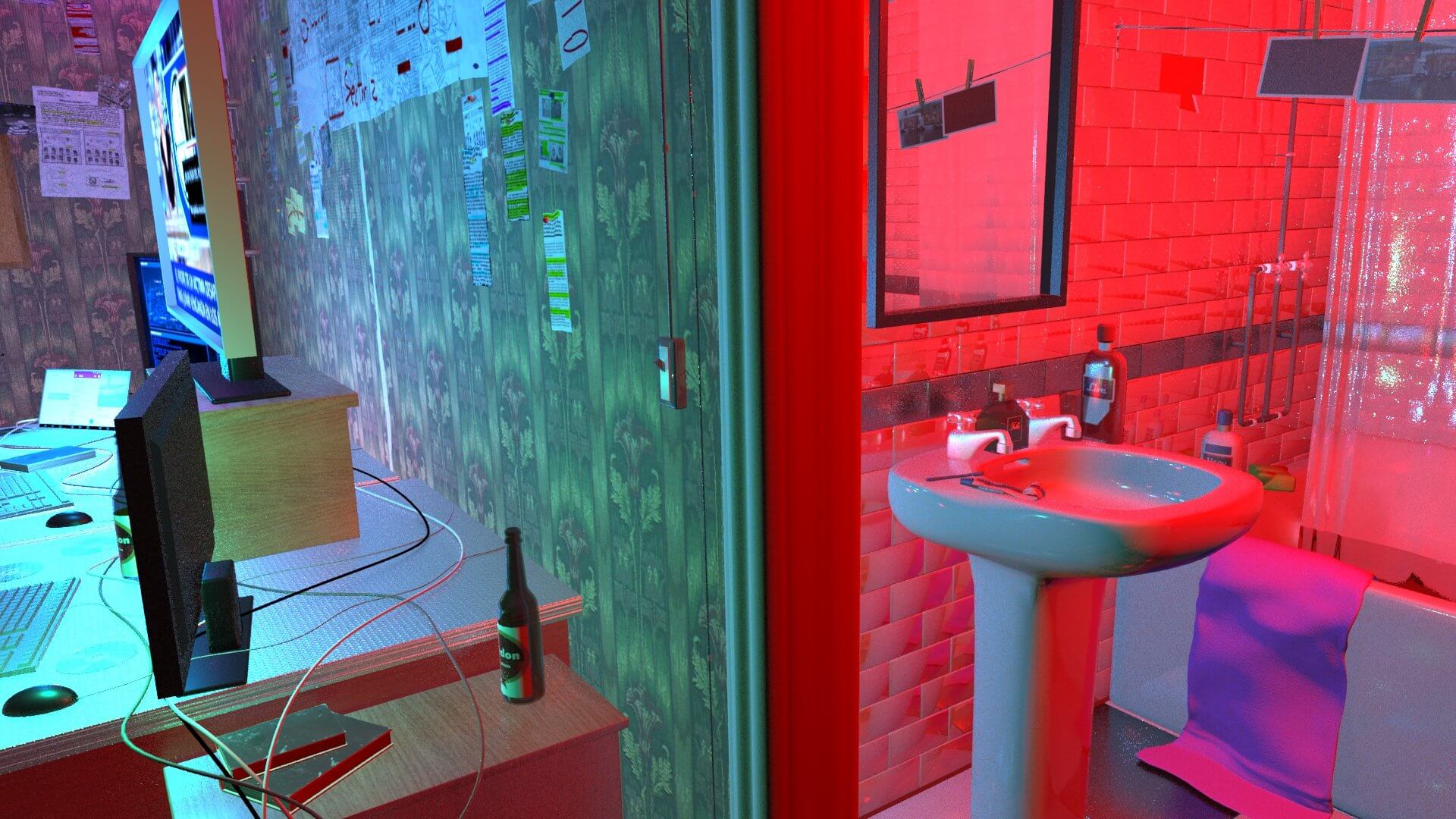 Sniper Bedroom Interior - 3D Model by kopofx