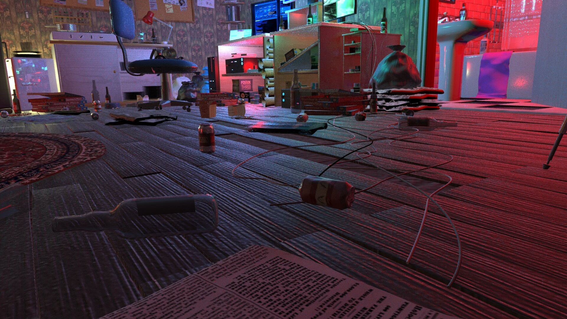 Sniper Bedroom Interior - 3D Model by kopofx