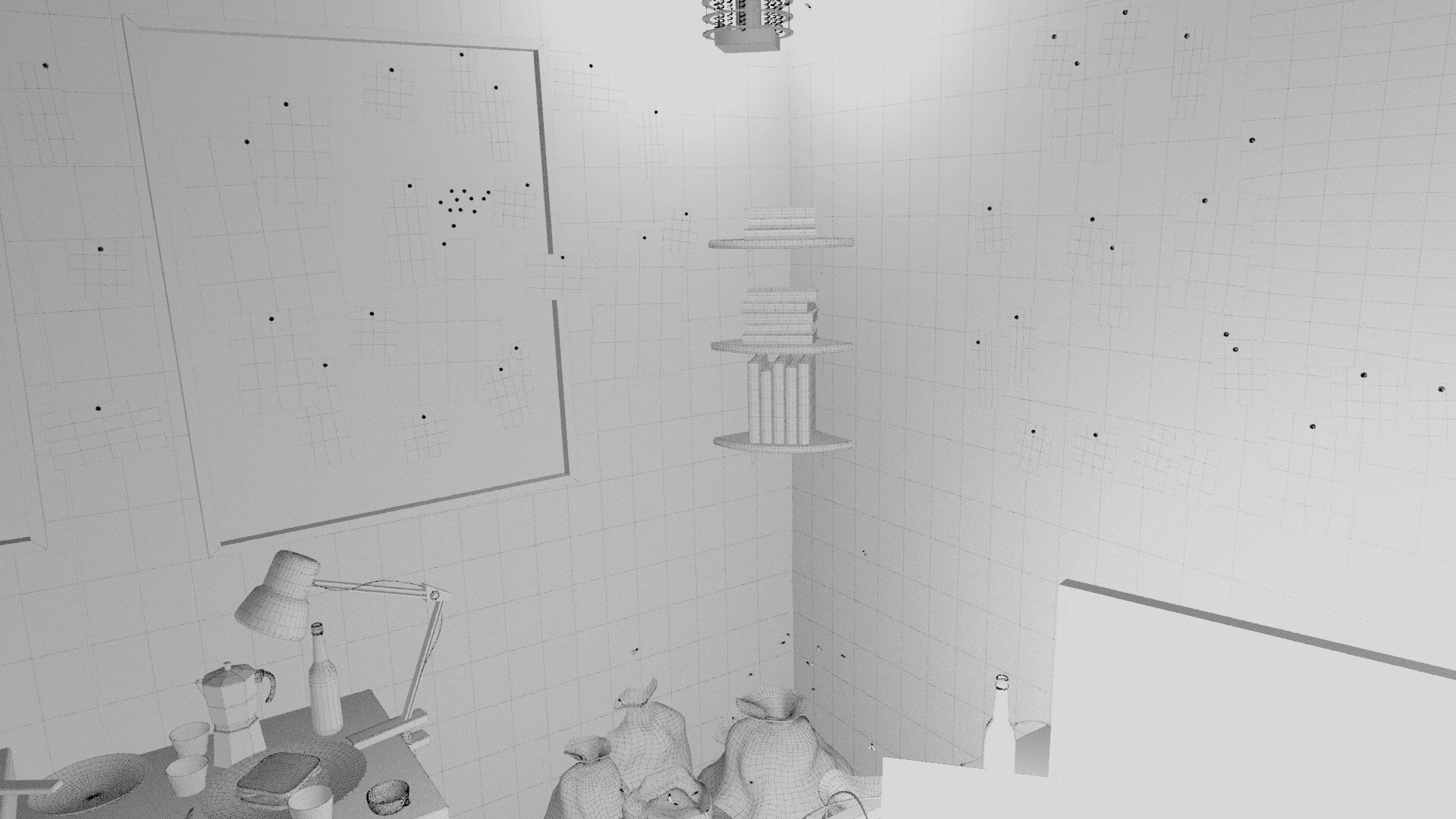 Sniper Bedroom Interior - 3D Model by kopofx