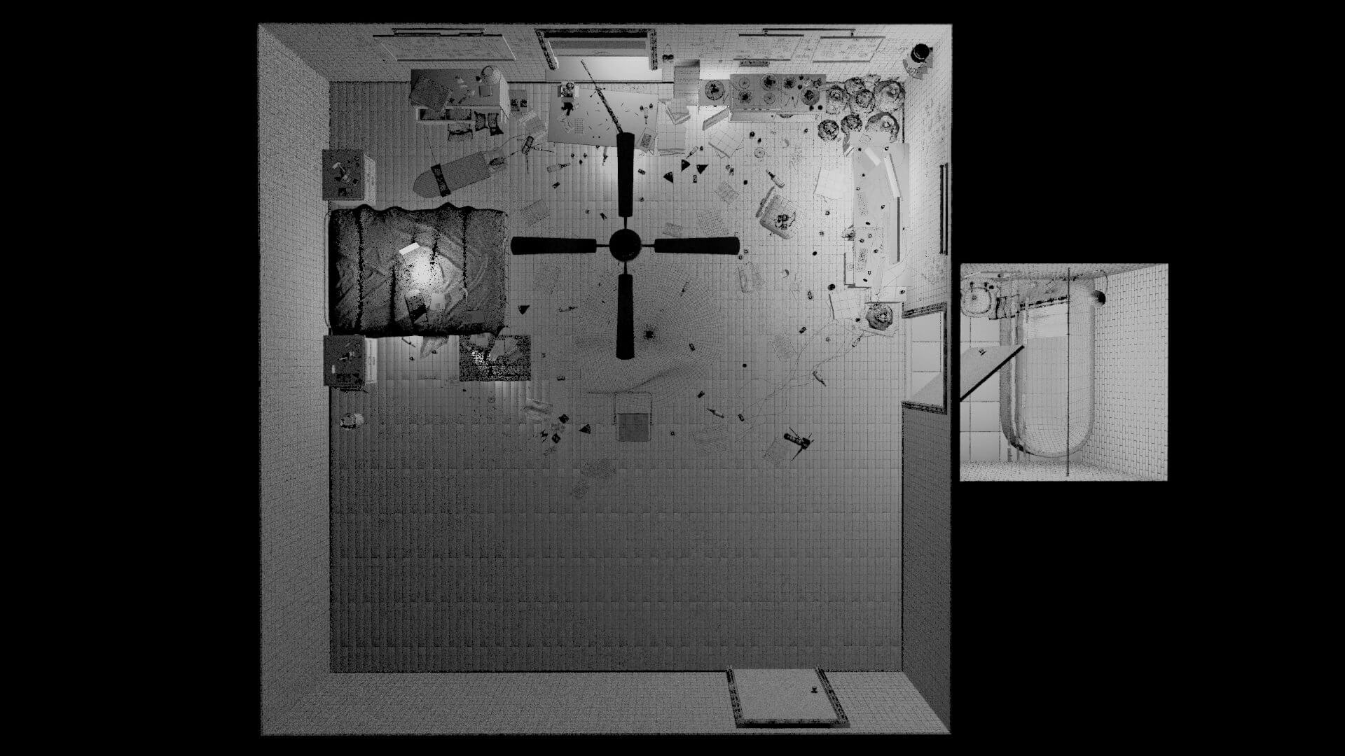 Sniper Bedroom Interior - 3D Model by kopofx