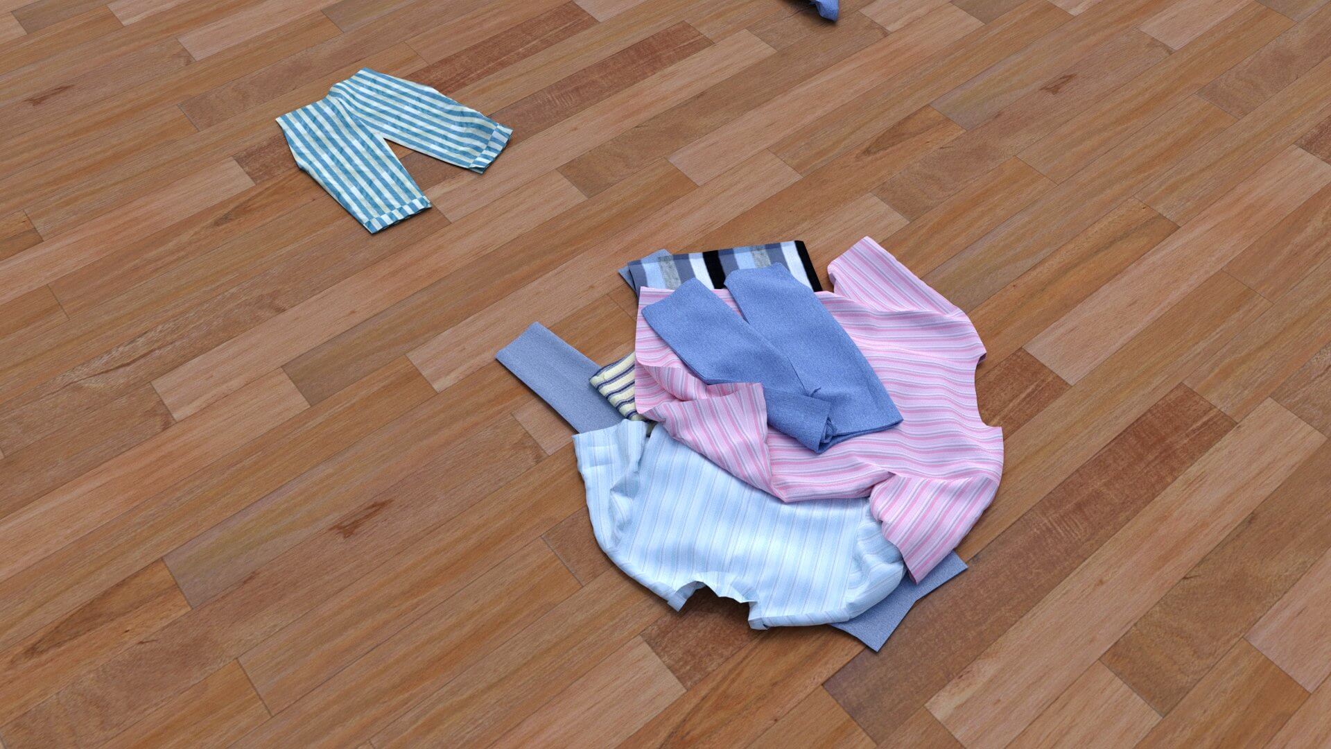 Textured Clothes Lying - 3D Model by kopofx