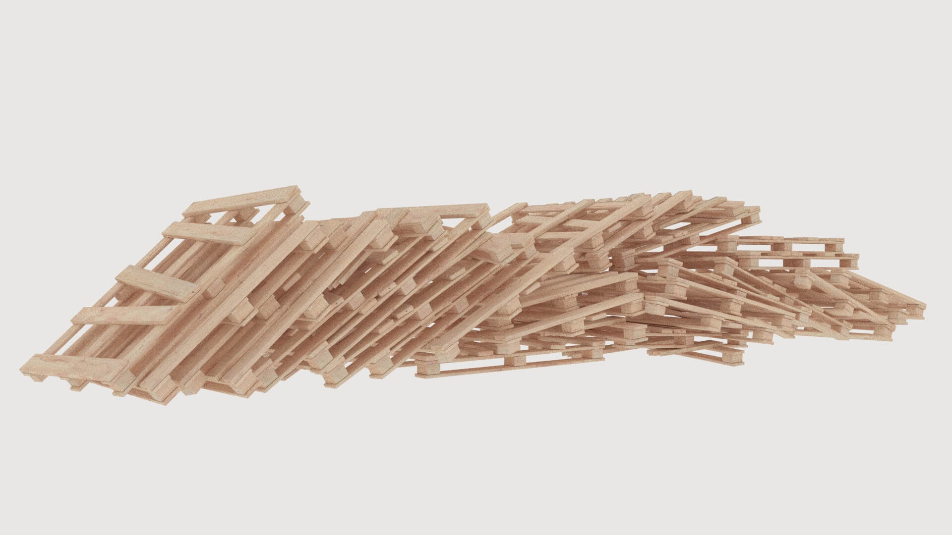 Wood Pallet Pile 5 - 3D Model by kopofx