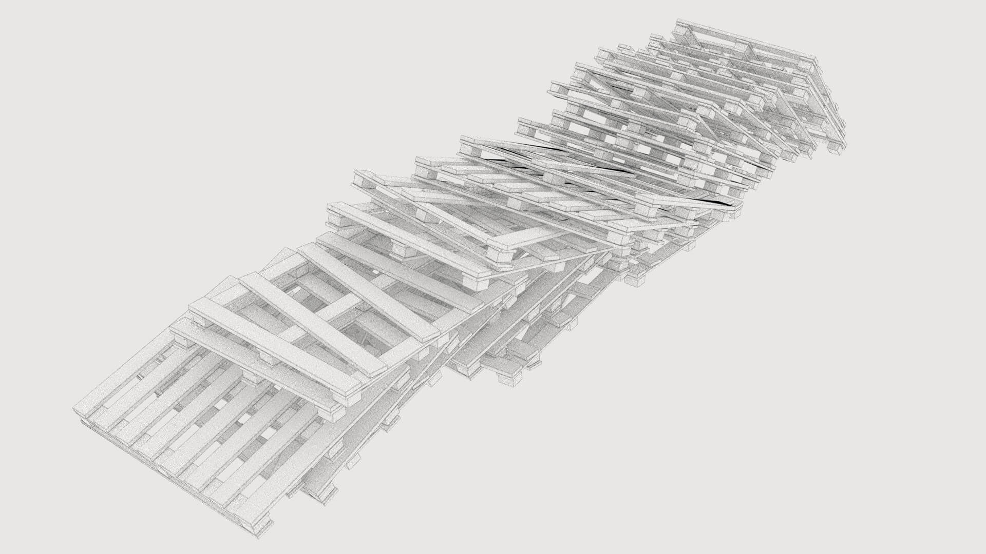 Wood Pallet Pile 5 - 3D Model by kopofx