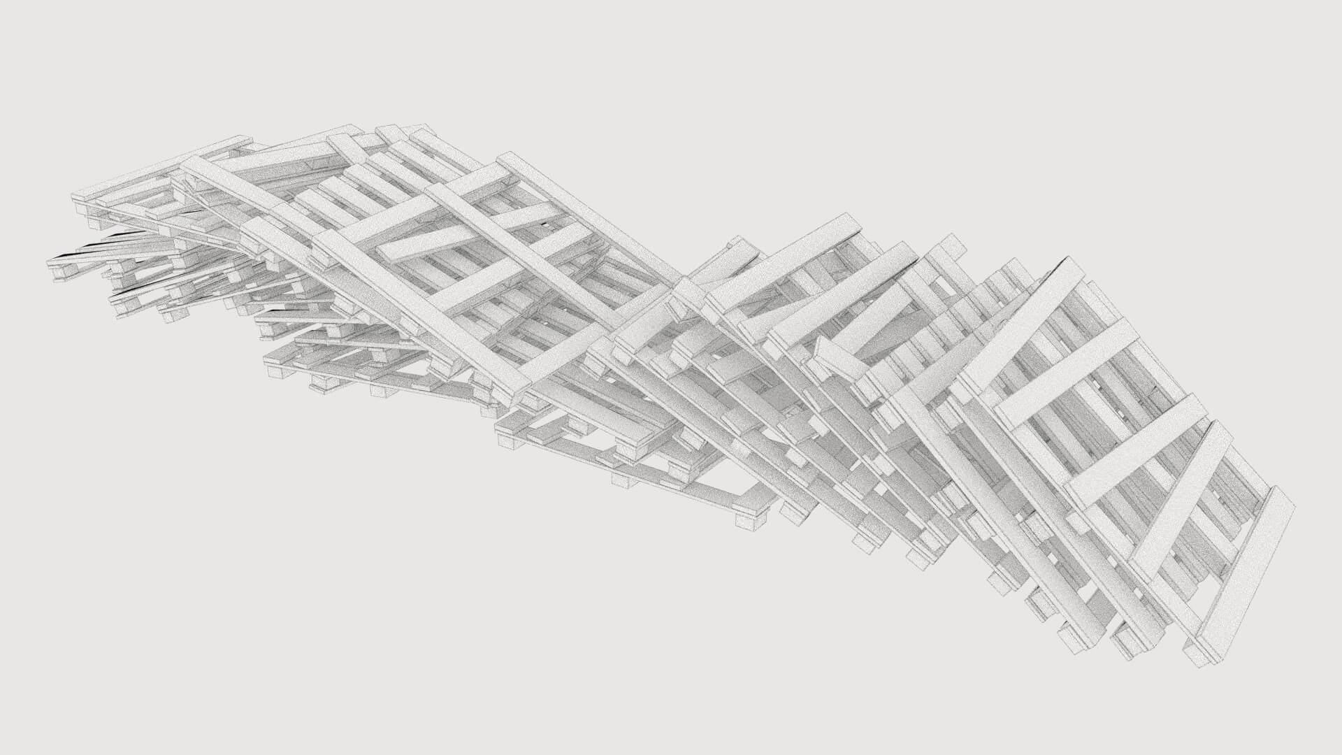 Wood Pallet Pile 5 - 3D Model by kopofx