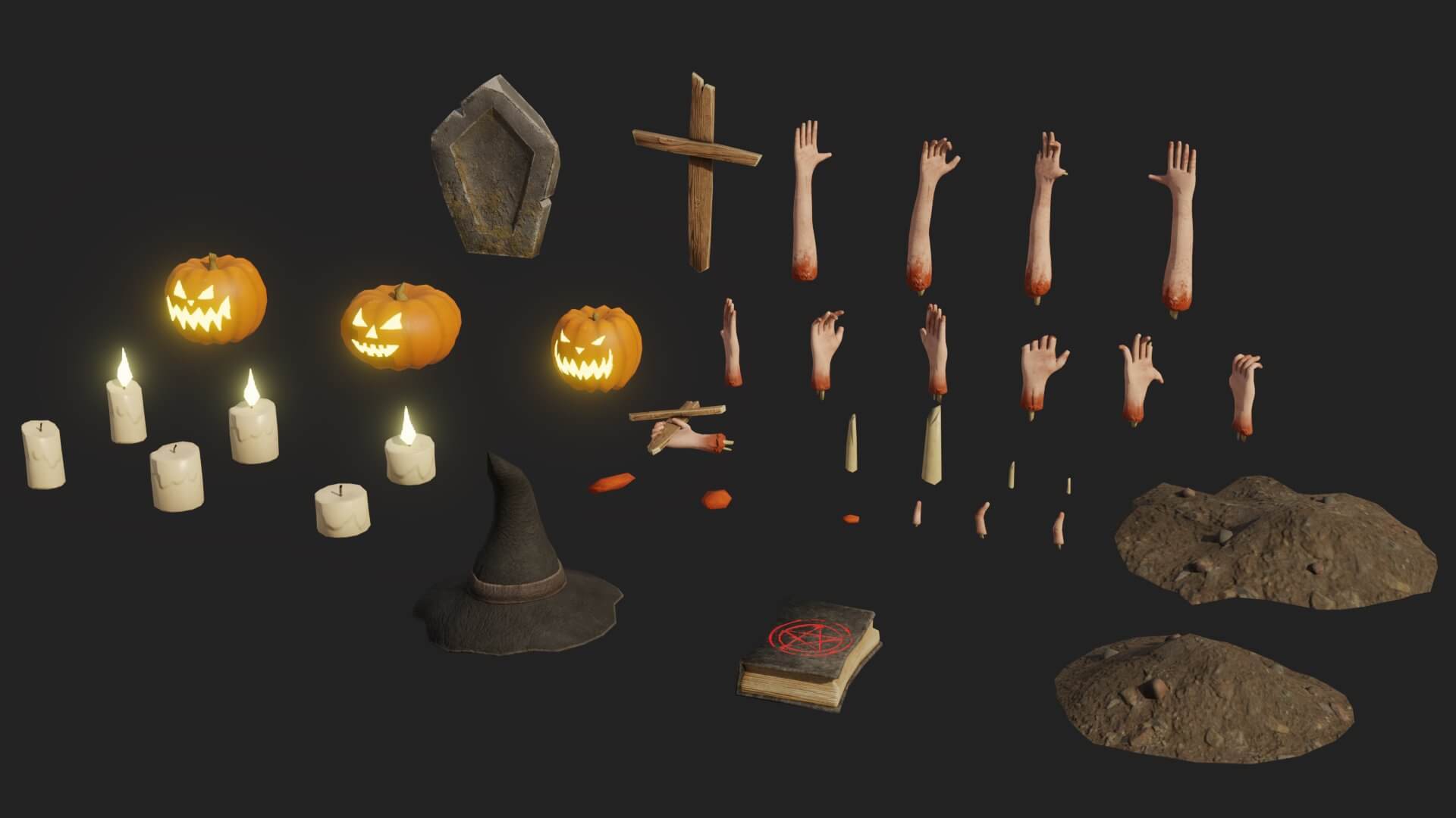 Halloween Pack - 3D Model by korboleev